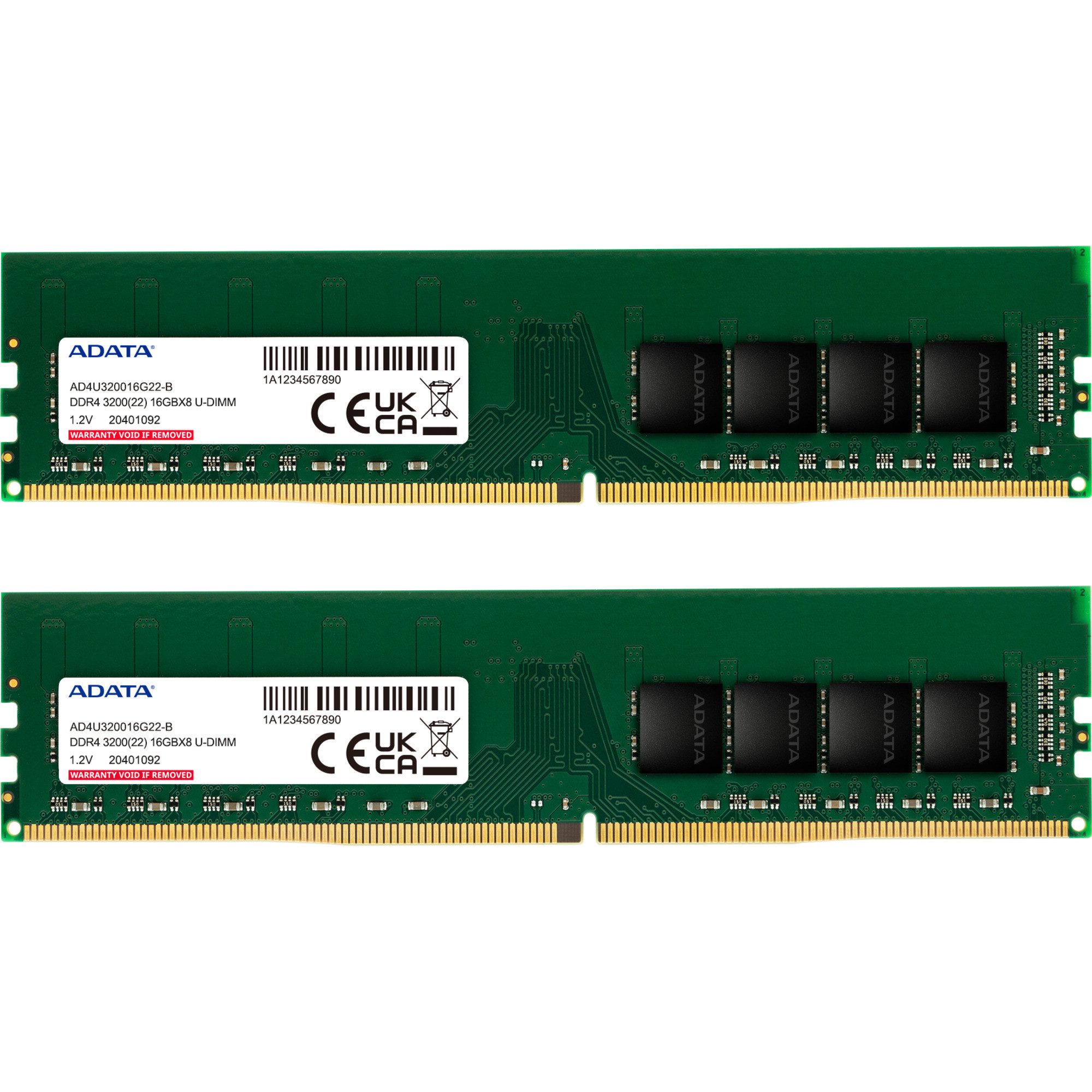 ADATA ADATA DIMM 32 GB DDR4-3200 (2x 16 GB) Dual-Kit, Arbeitsspeicher, RAM
