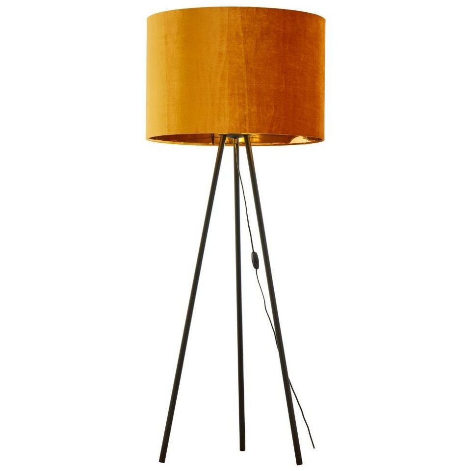 Famlights Stehlampe Stehleuchte Noemi In Orange Und Schwarz E27 Farbe