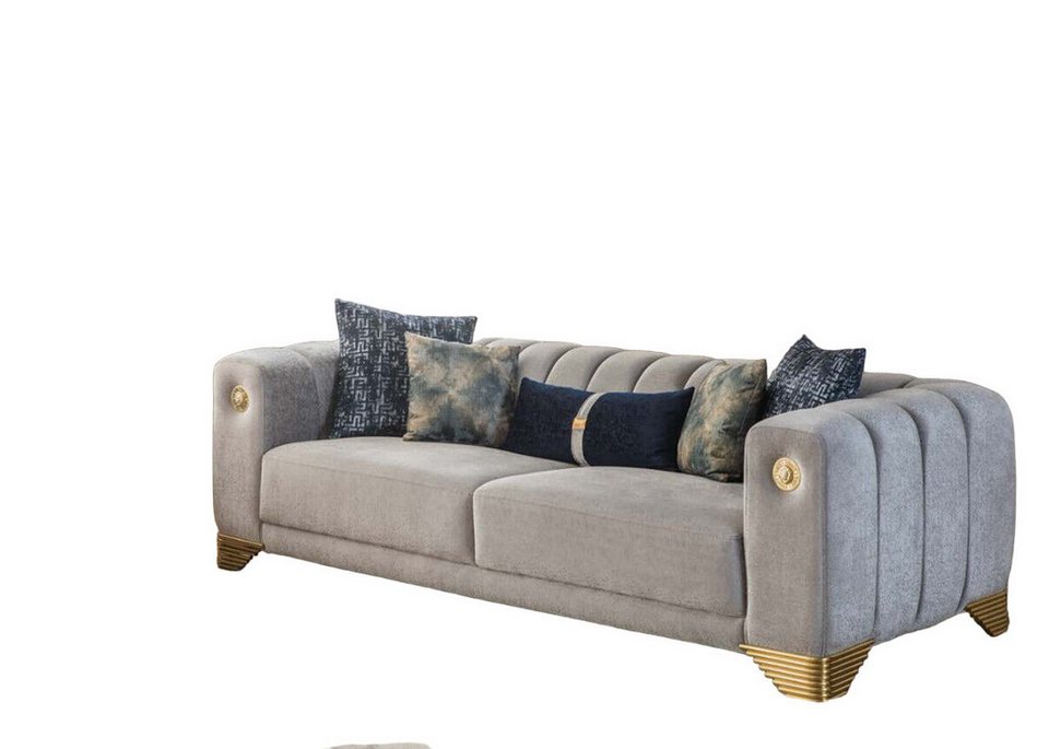 Jvmoebel 3 Sitzer Wohnzimmer Sofa 3 Sitzer Grau Polster Sofas Design