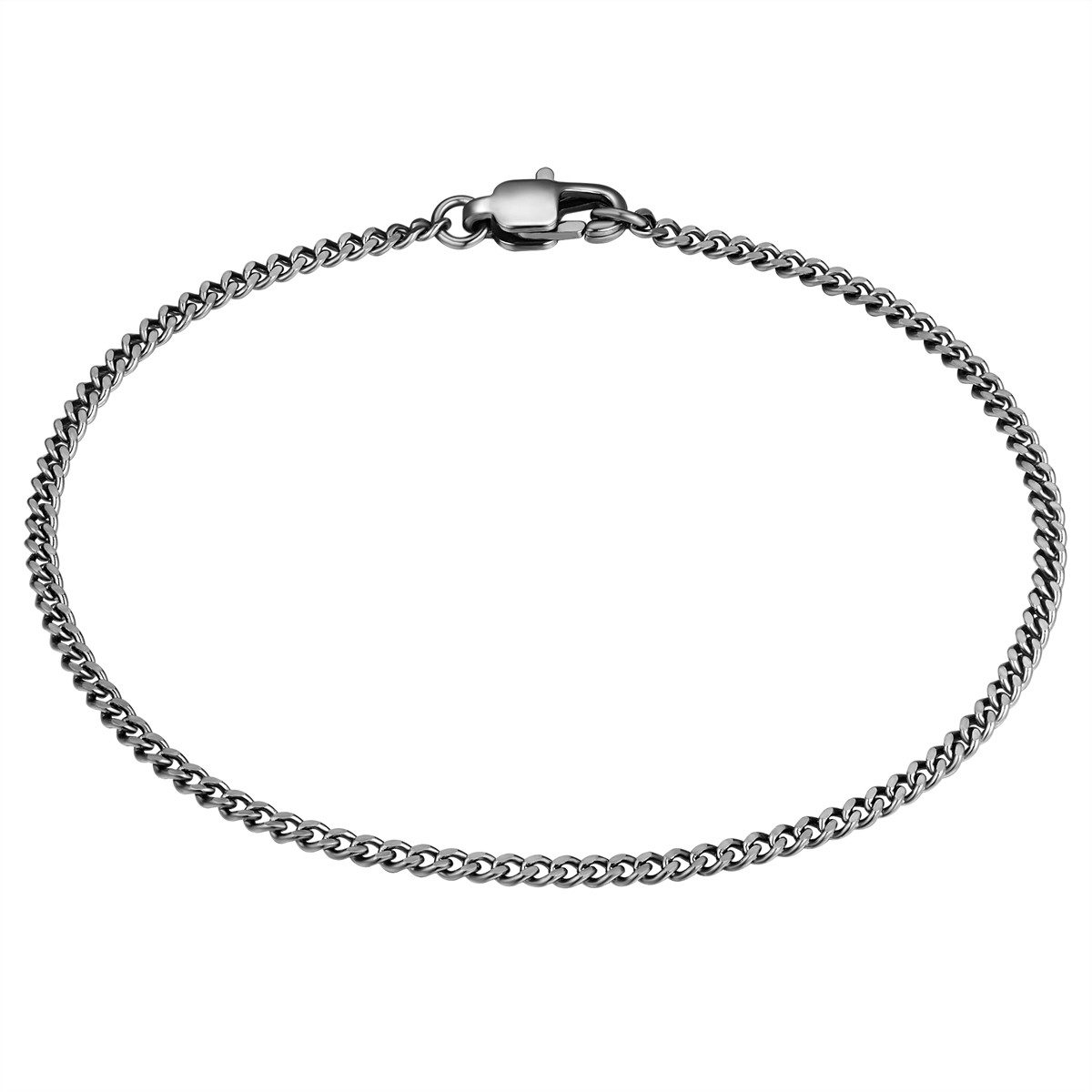 True Rebels Edelstahlarmband gunmetal, In verschiedenen Längen erhältlich