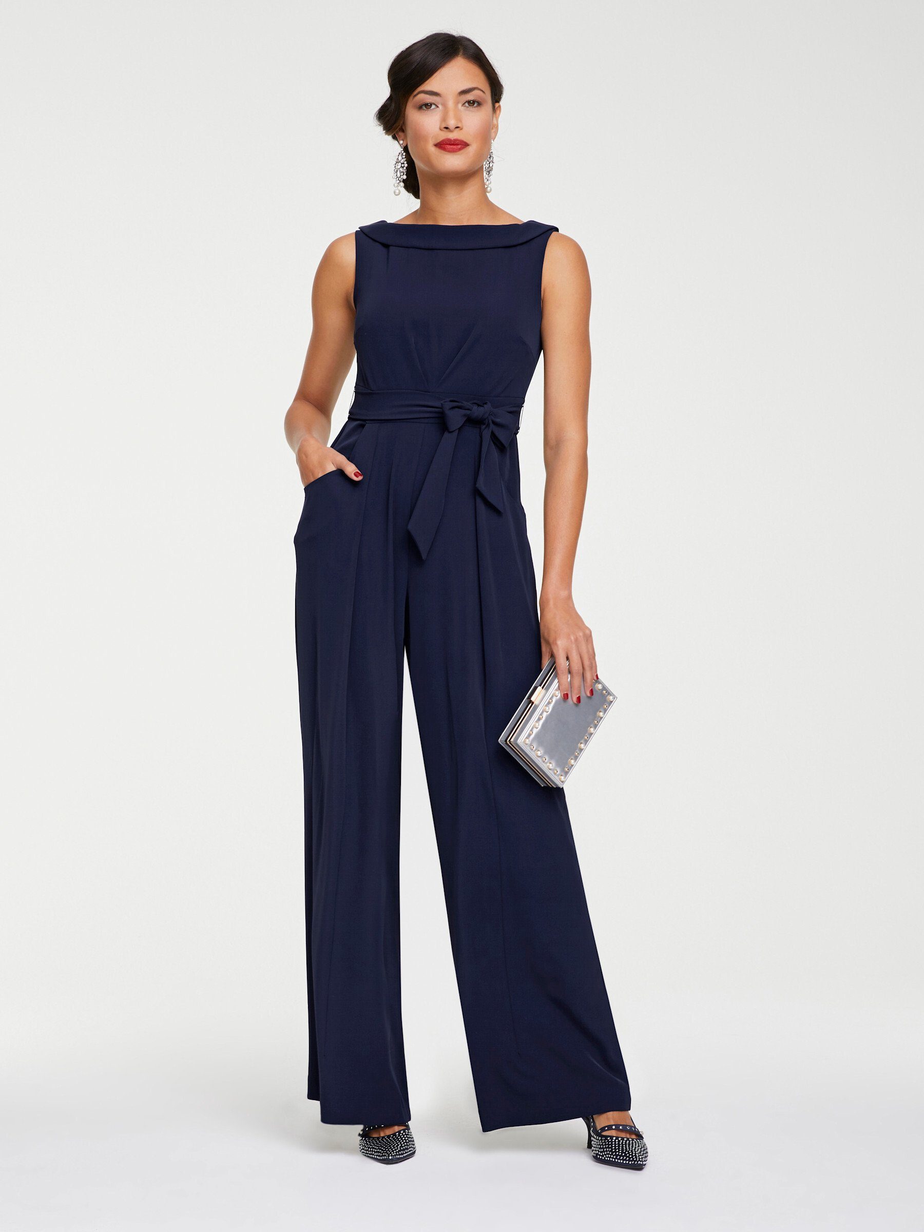 heine Jumpsuit Overall Innenbeinlänge ca. 77 cm, Weites Bein