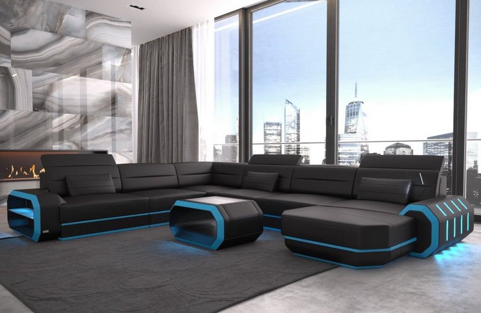 Sofa Dreams Wohnlandschaft Ledercouch Leder Sofa Roma Xxl U Form