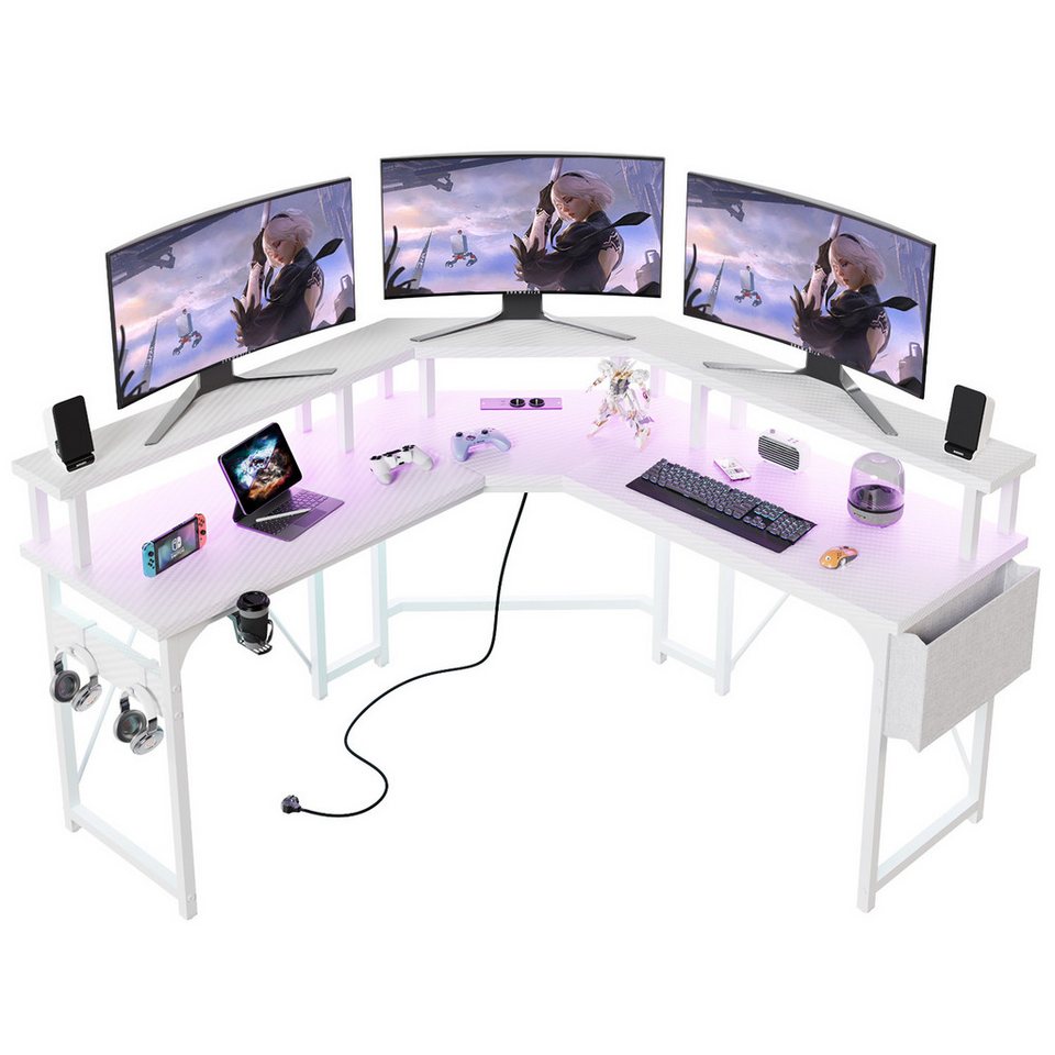 Homall Eckschreibtisch Gamingtisch Computertisch L Förm Eckschreibtisch