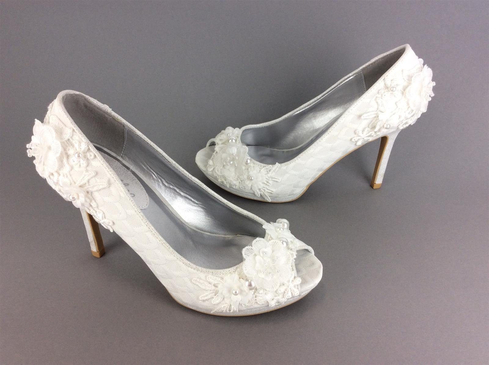 Ruby Shoo Ruby Shoo Pumps Bianca weiß, Zeh offen, 7,5 cm Absatz ...