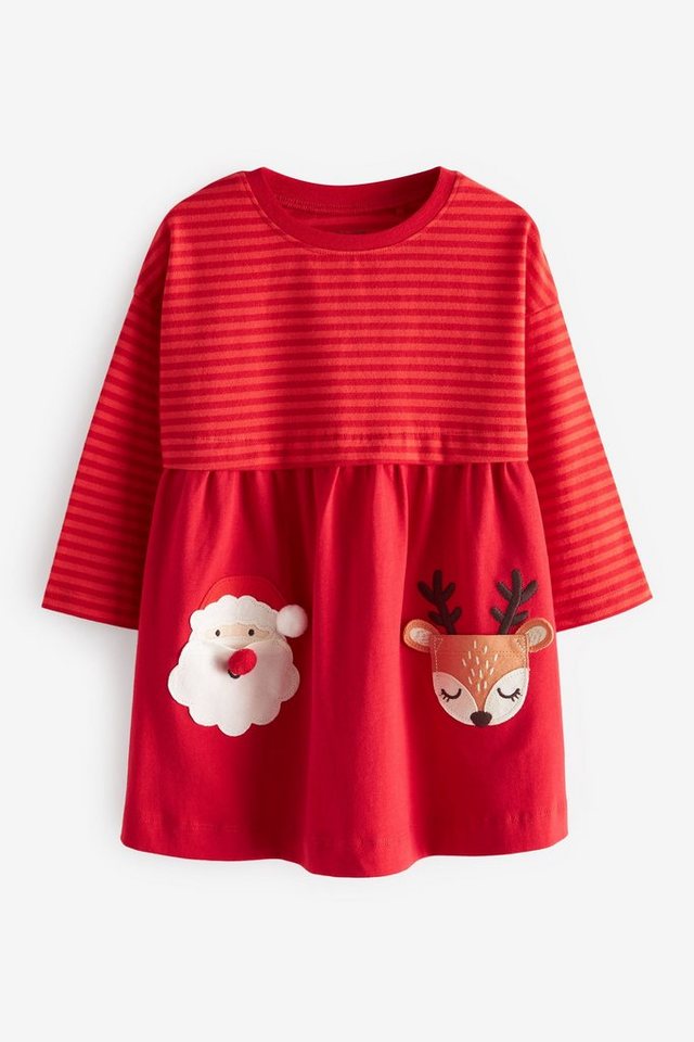 Next Jerseykleid Langärmeliges Kleid Aus Baumwolle Mit Tasche 1 Tlg