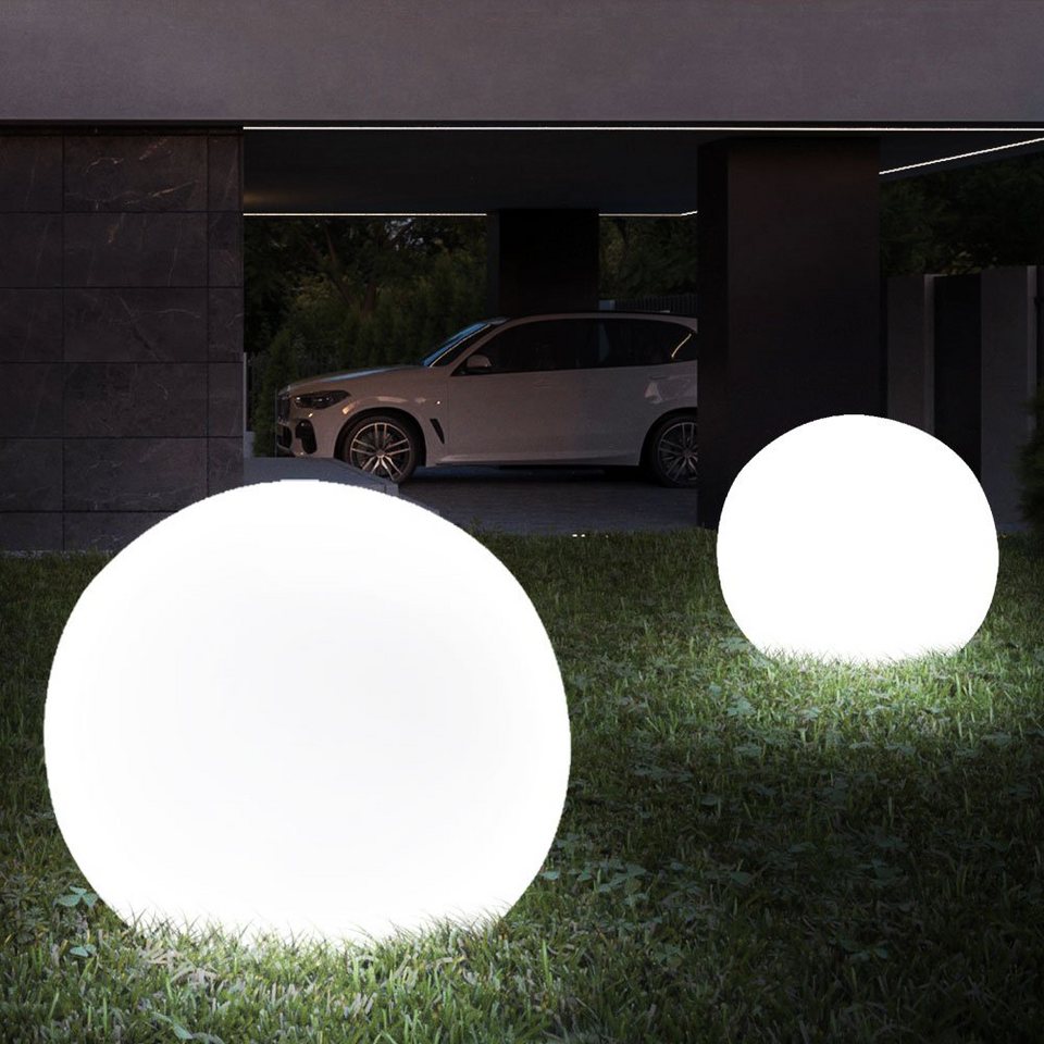 Etc Shop Led Gartenleuchte 2er Set Gartenleuchte Kugellampe