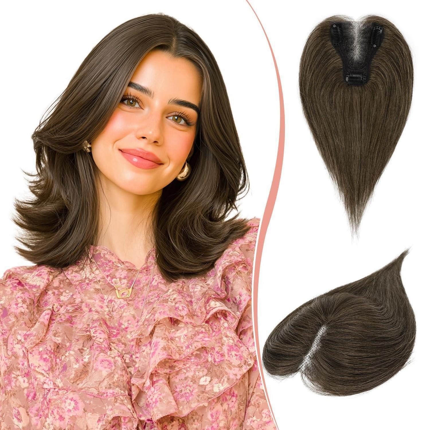 LuxusKollektion Echthaar-Extension Haarteil Echthaarteil Basis Damen 12 ...
