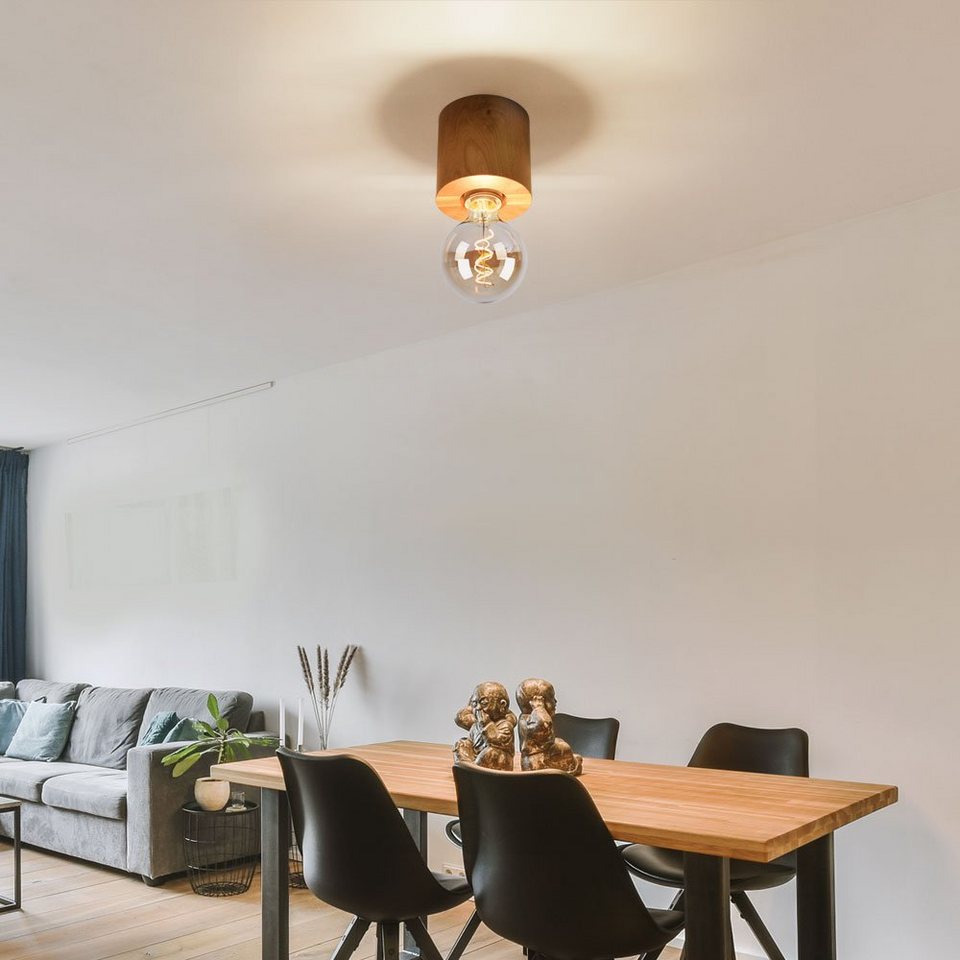 Etc Shop Deckenleuchte Leuchtmittel Nicht Inklusive Deckenlampe Holz