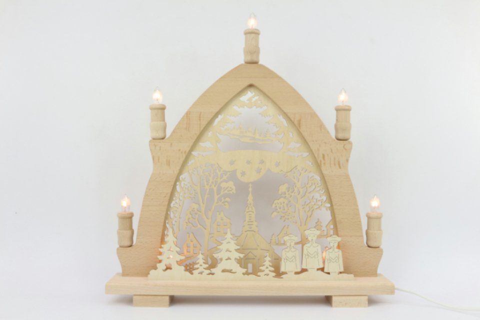 Lenk und Sohn Lichterbogen Rundbogen Seiffener Kirche, Schwibbogen