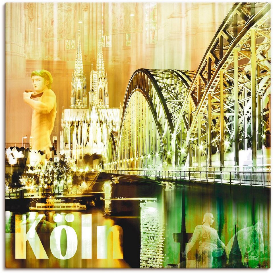 Artland Wandbild Köln Skyline Abstrakte Collage Gebäude 1 St Als