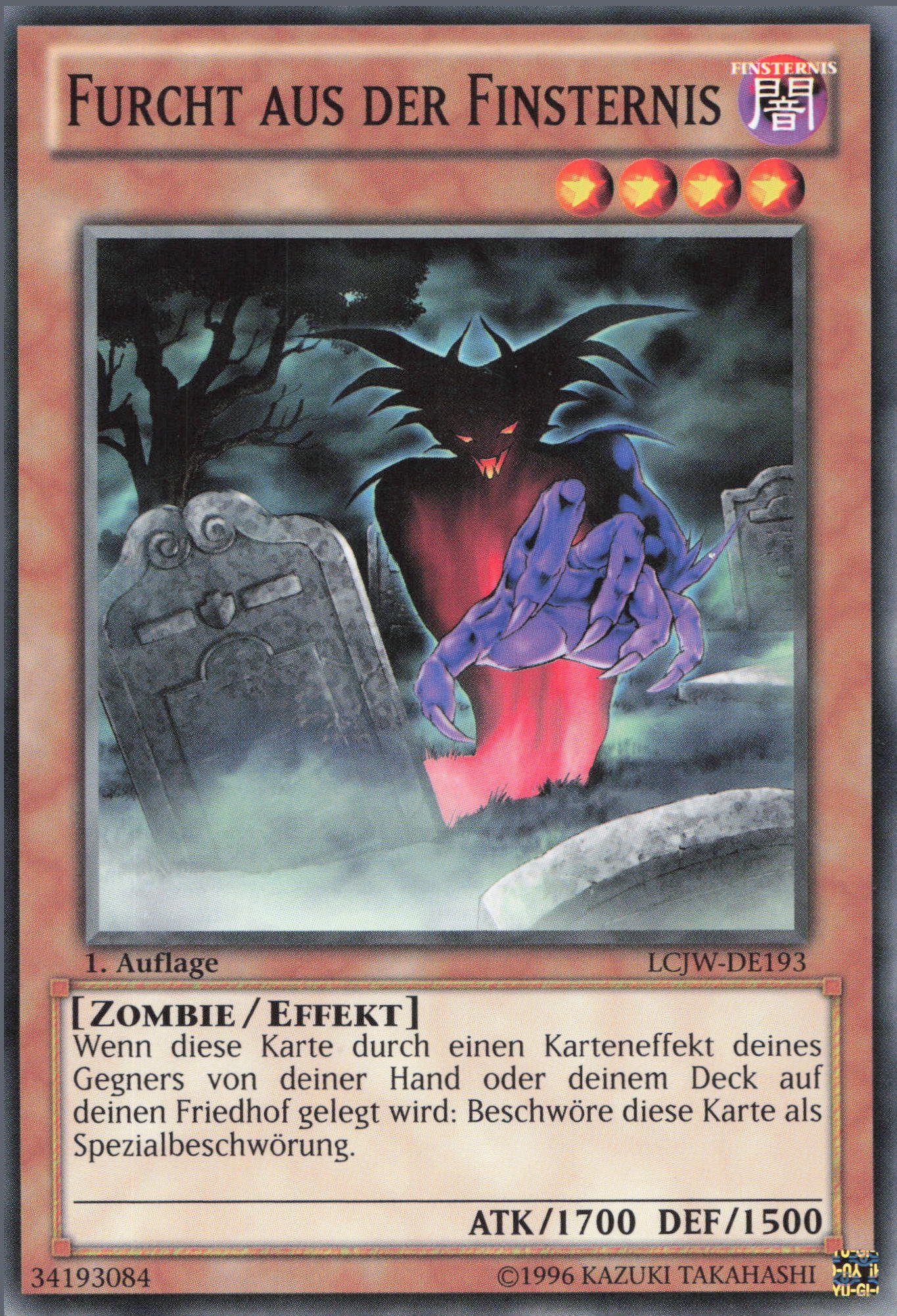 Recollectibles Sammelkarte Yugioh Karte Furcht Aus Der Finsternis