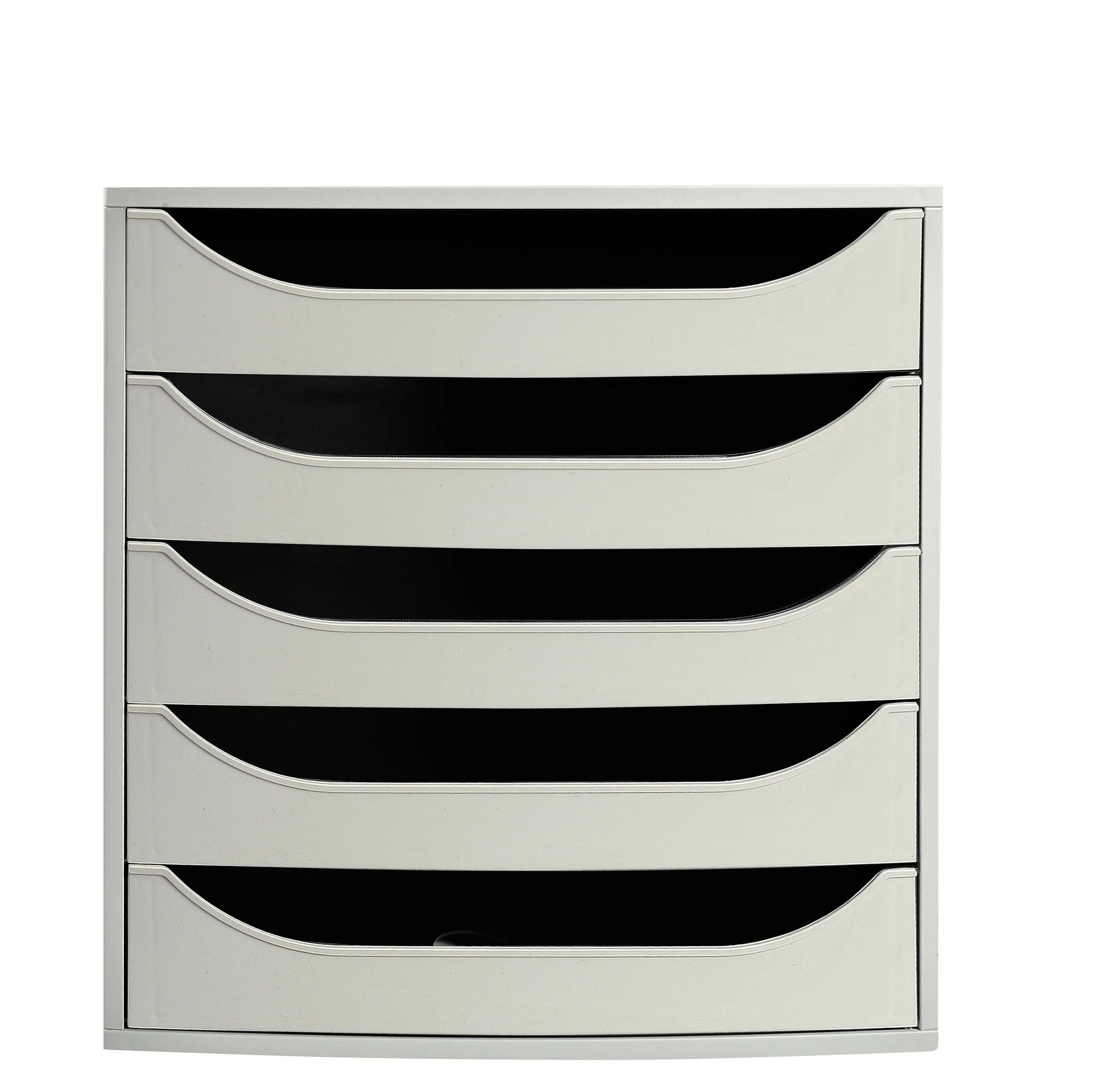 EXACOMPTA Schubladenbox ECOBOX Schubladenbox mit 5 Schubladen - Grau ...