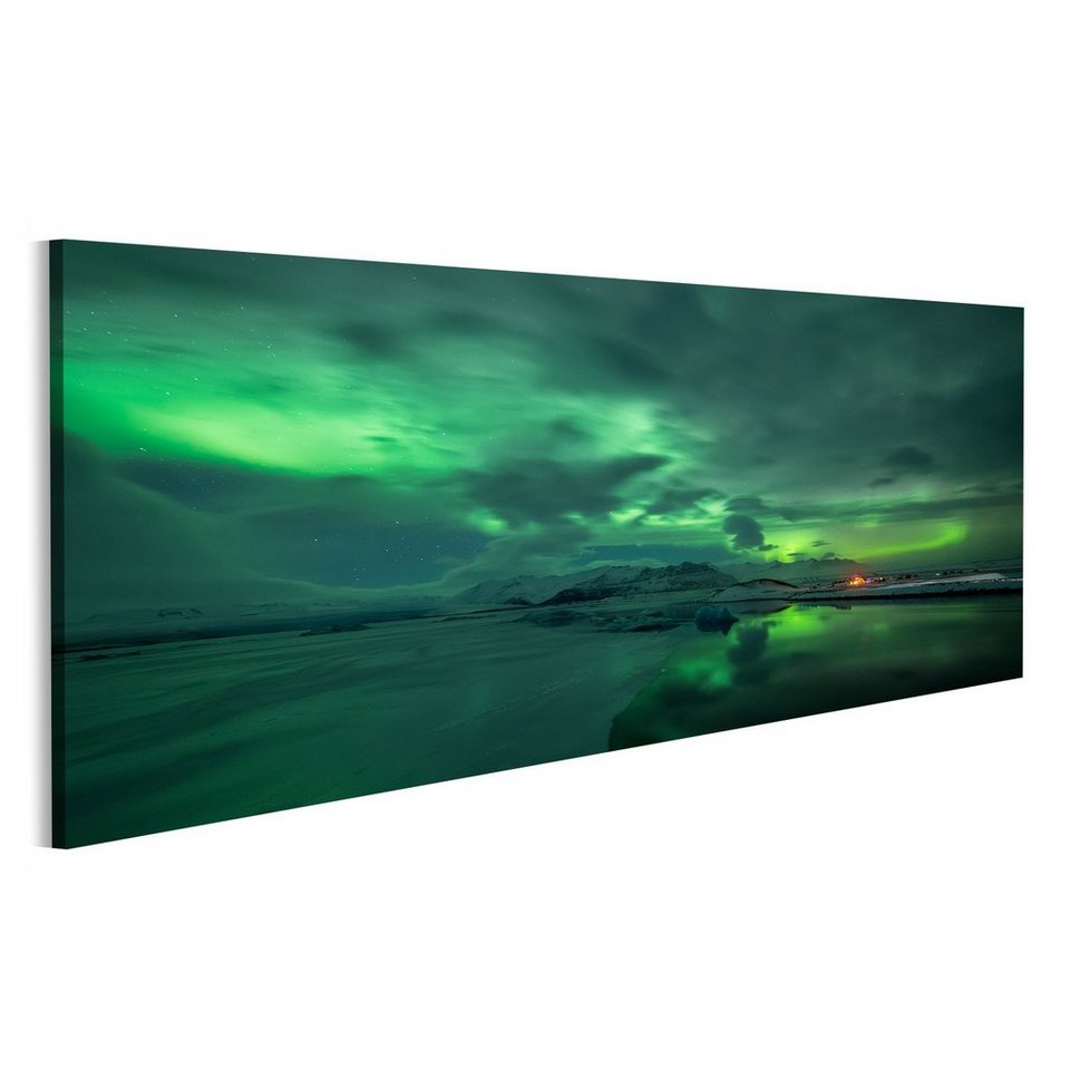Islandburner Leinwandbild Bild Auf Leinwand Aurora Borealis Über