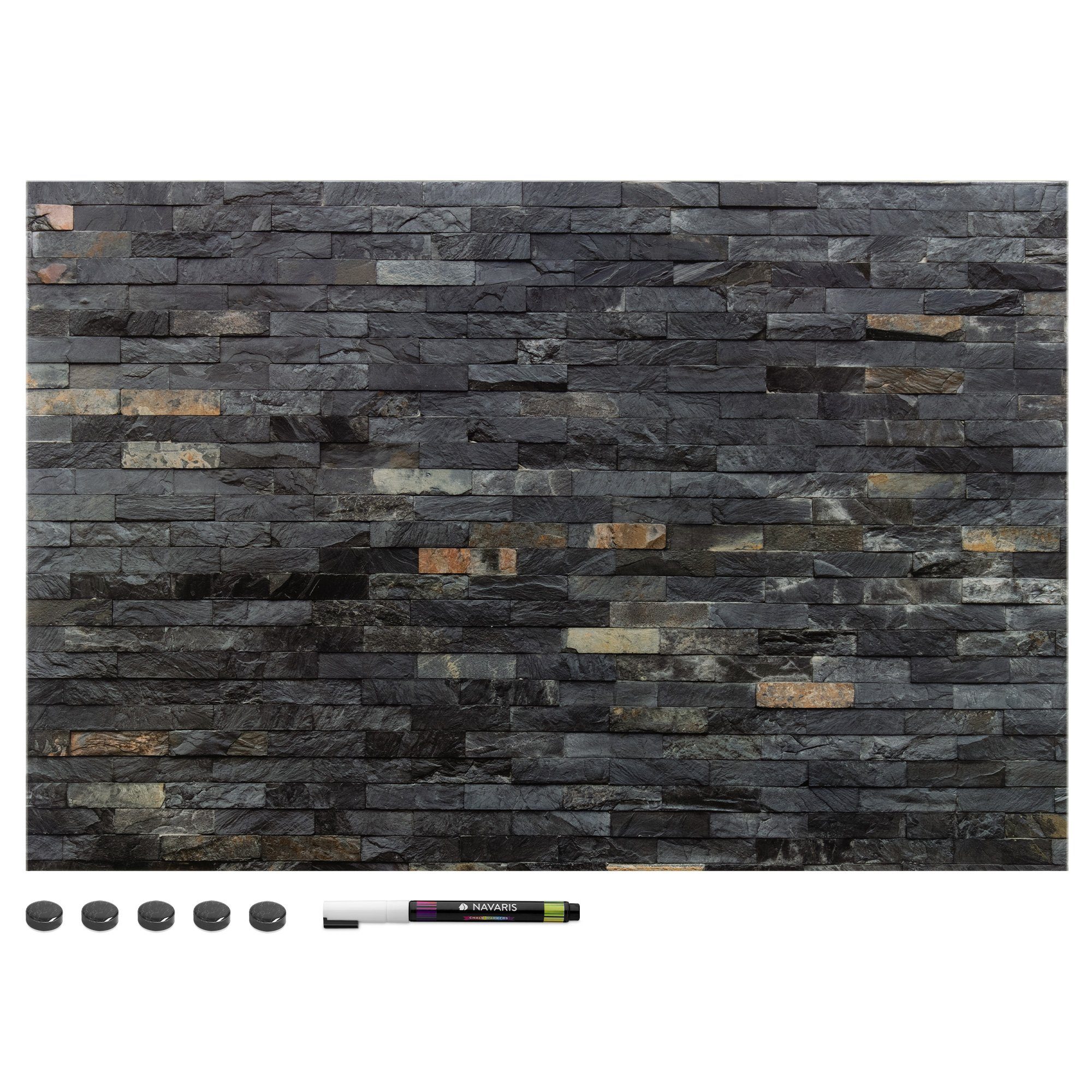 Navaris Magnettafel Magnetpinnwand Memoboard 60x40 Cm Abwaschbar Mit