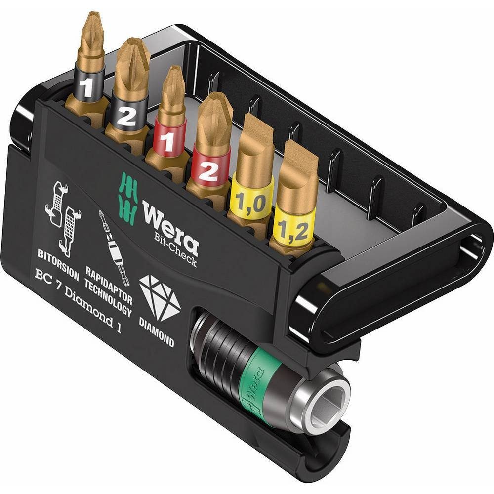 Wera Bit-Set »Bit-Set«, Bit-Set, Bithalter mit Schnellwechselfutter für ...