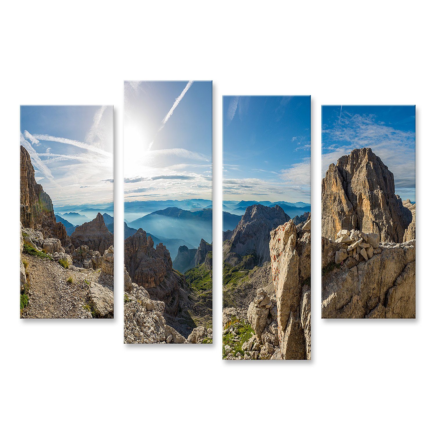 islandburner Leinwandbild Bild auf Leinwand Spektakuläres Bergpanorama Wandbild Poster Kunstdruc