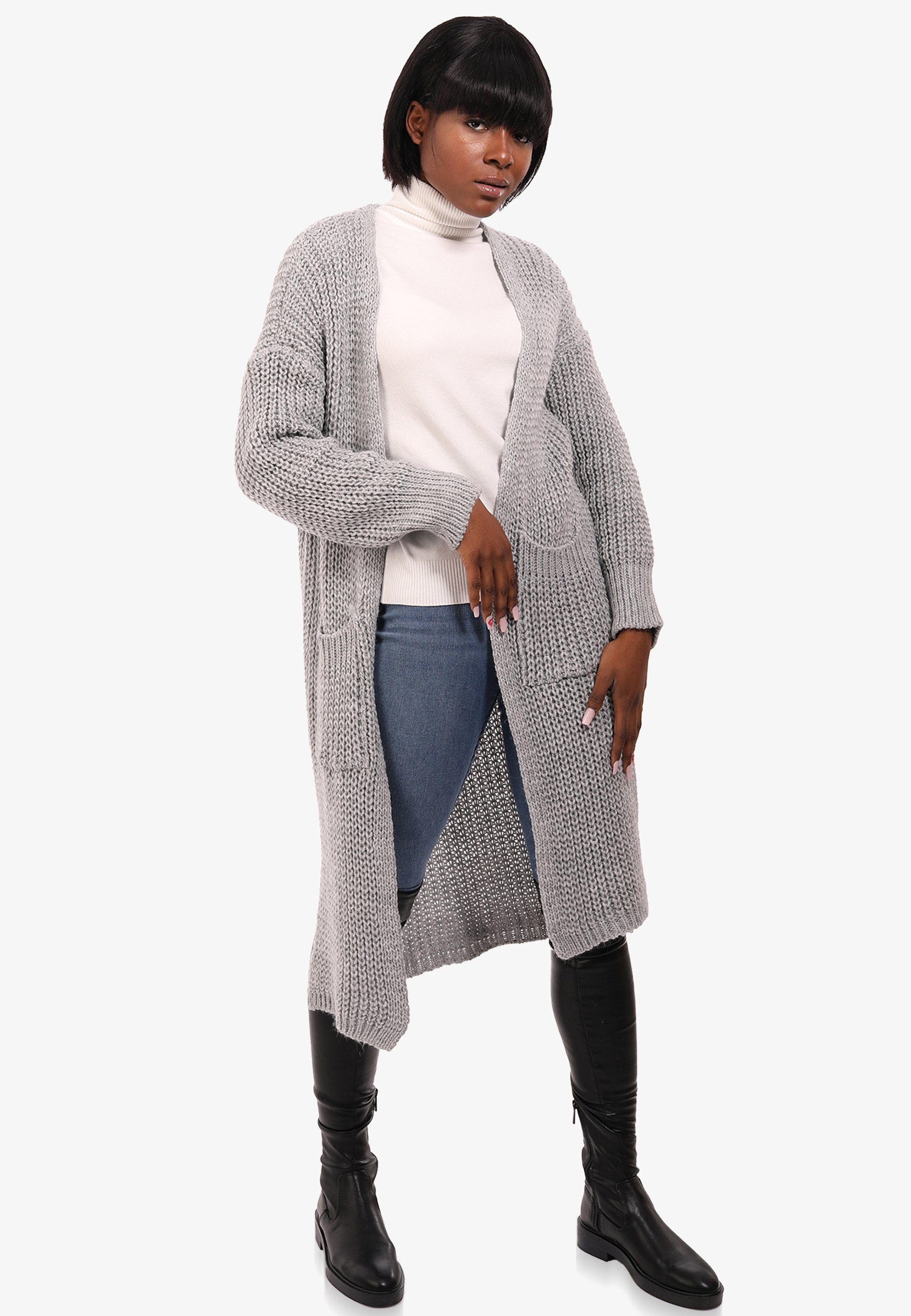 Yc Fashion And Style Cardigan Cardigan Verschlusslos Mit Taschen 1 Tlg