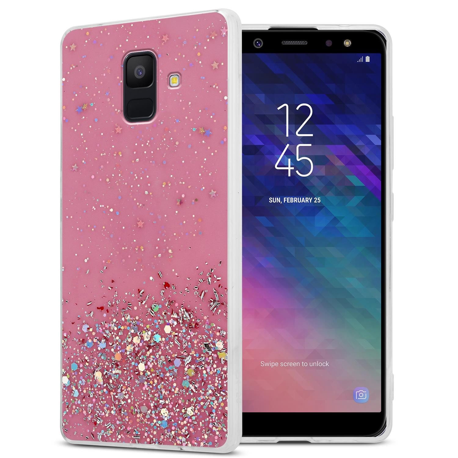 Cadorabo Handyhülle TPU funkelnder Glitter Samsung Galaxy A6 2018 ...
