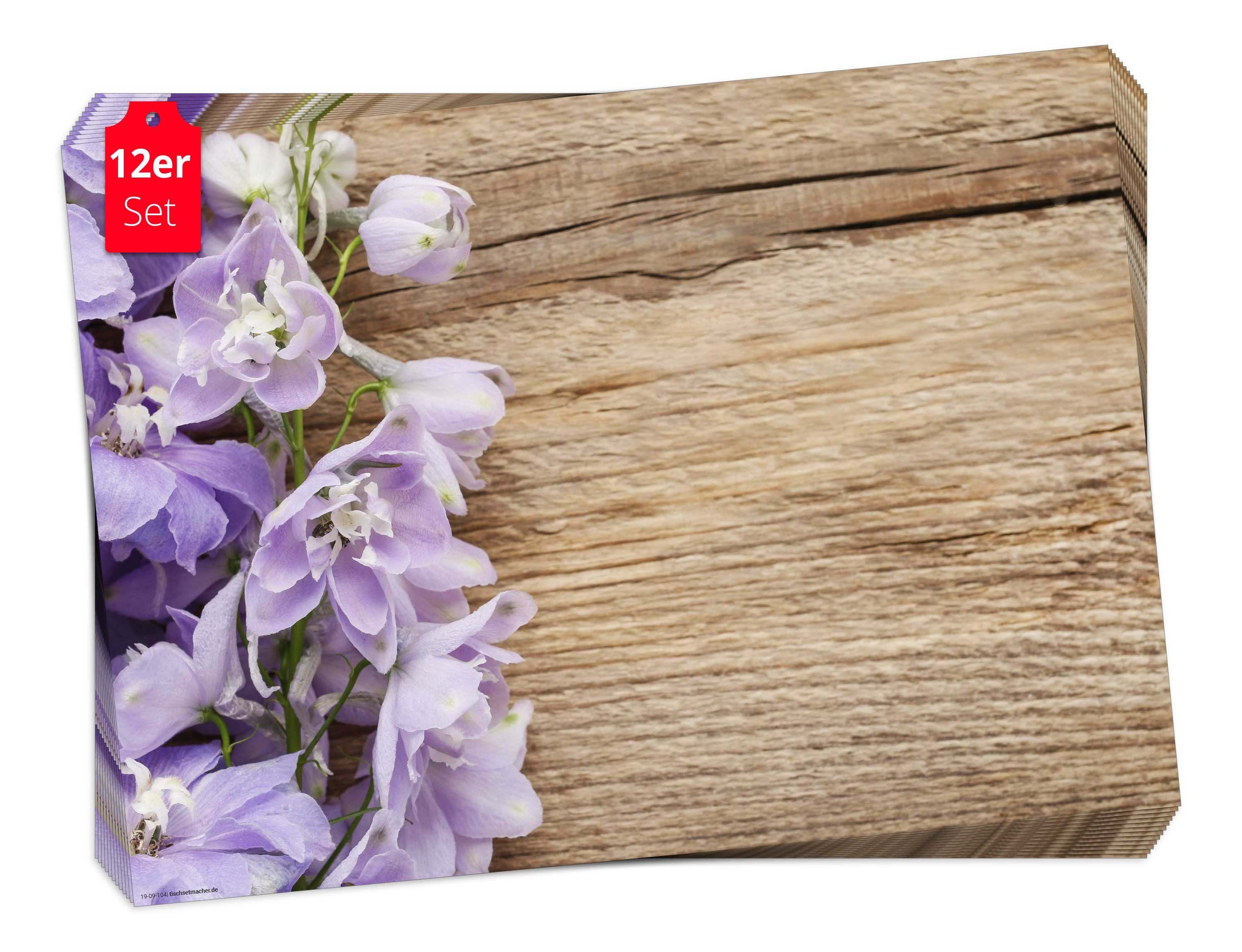 Platzset Tischset Frühling Ostern And Blumen Lila Blümchen Auf