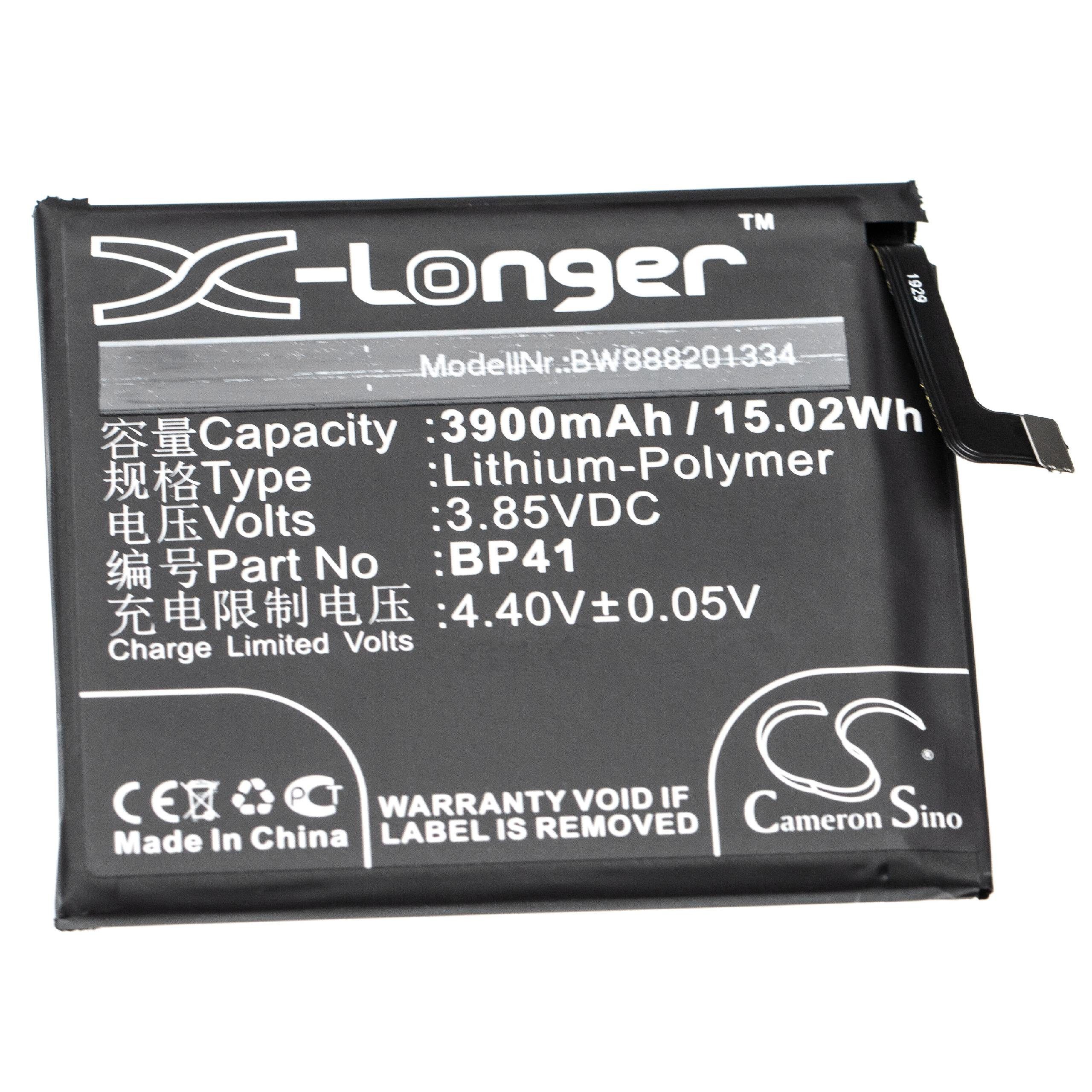 vhbw Akku Ersatz für Redmi BP41 für Mobilfunk (3900 mAh, 3,85 V, Smartphone-Akku Akku Li-Polymer ...