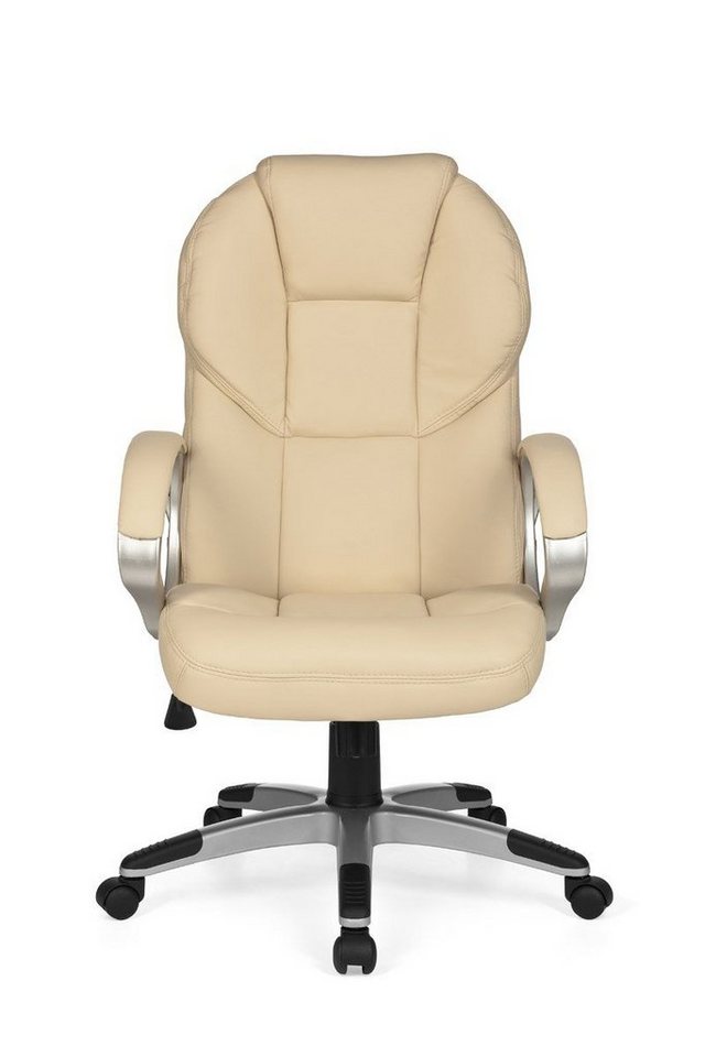 Amstyle Chefsessel Spm1221 Bürostuhl Bezug Kunstleder Beige