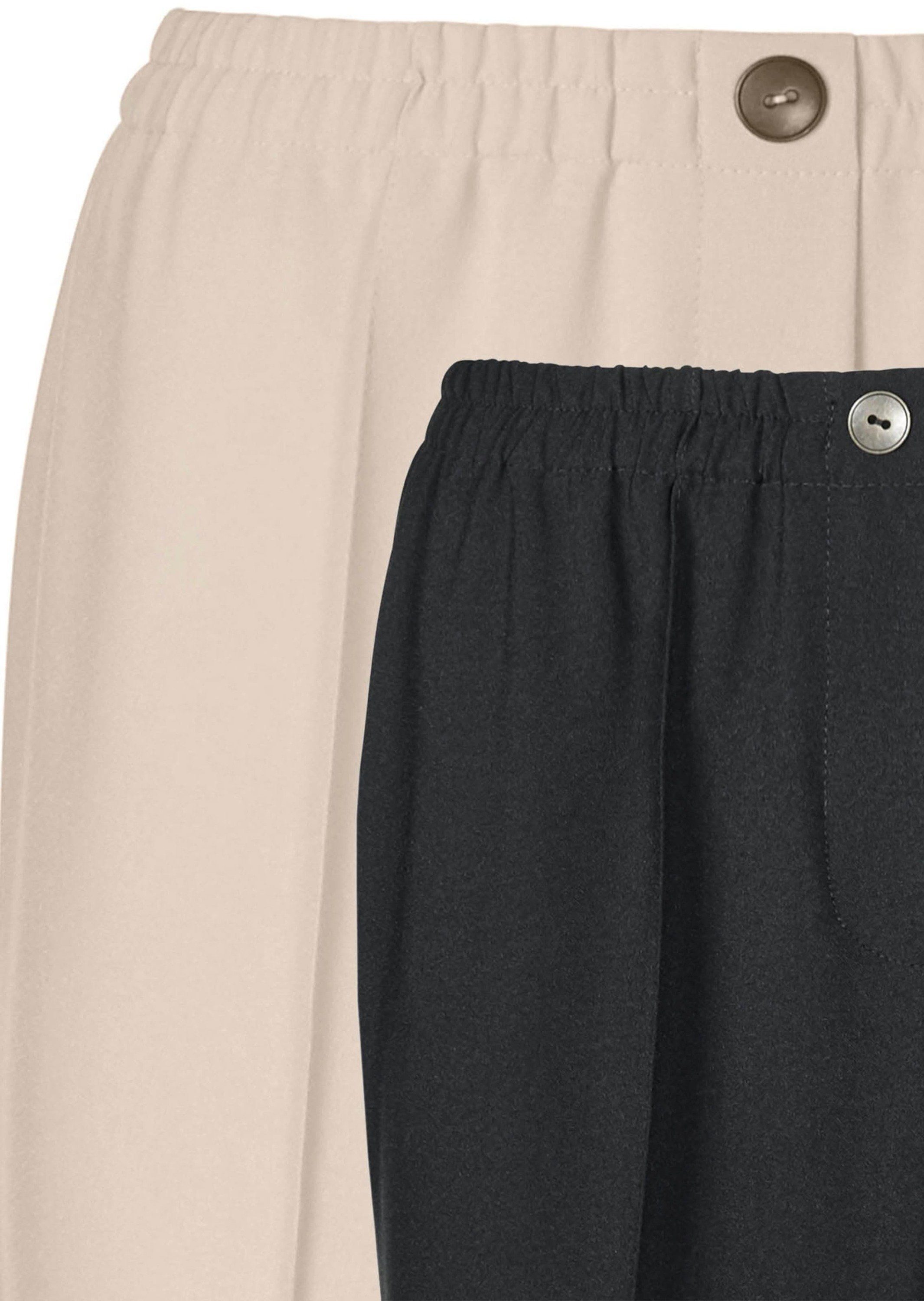 GOLDNER Schlupfhose Kurzgröße: Knitterarme Schlupfhosen im 2er Pack