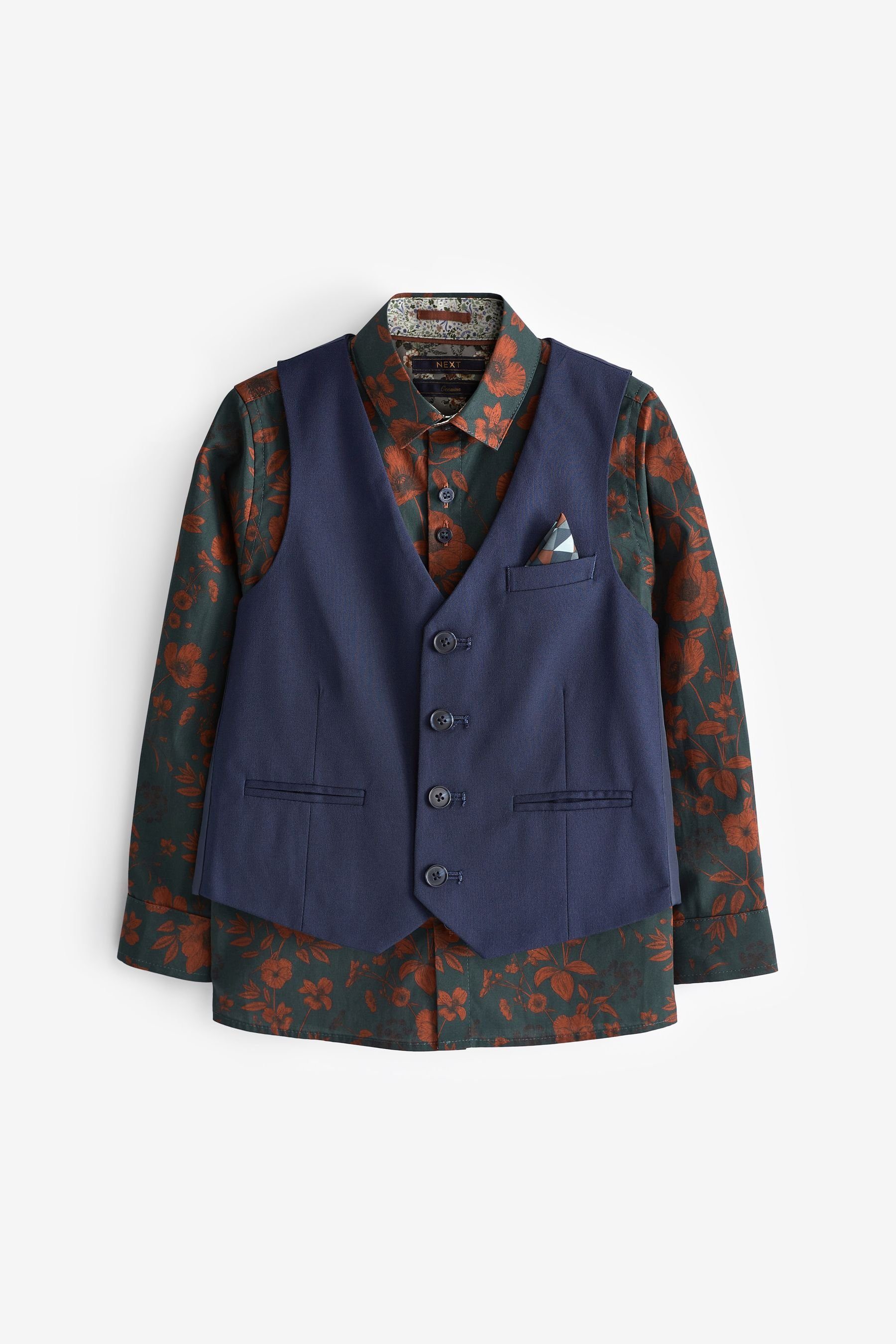 Next Weste Hemd And Krawattefliege Hemd Mit Floralem Print Und Weste Im