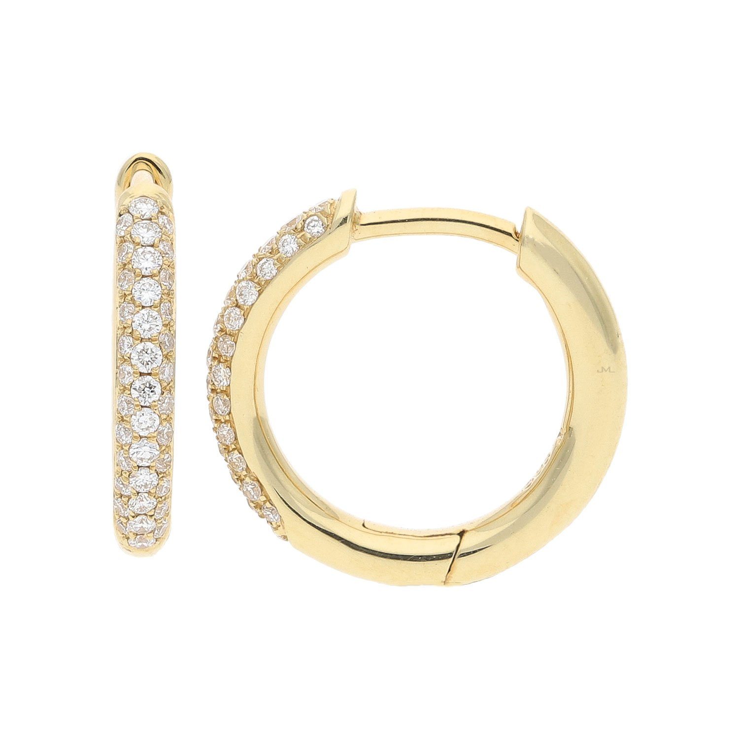 JuwelmaLux Paar Creolen JuwelmaLux Creolen 585/000 (14 Karat) Gold mit Brillanten JL10-06-3176 ...