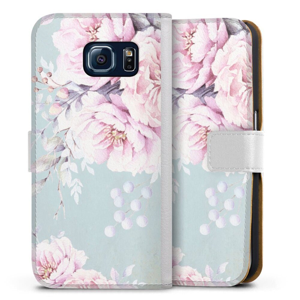 DeinDesign Handyhülle Blume Pastell Wasserfarbe Watercolour Flower, Samsung Galaxy S6 Hülle ...