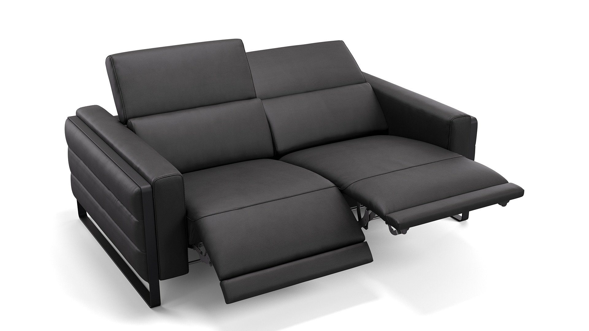 Sofanella 2-Sitzer Zweisitzer DELTONA Ledercouch Relaxfunktion Ledersofa