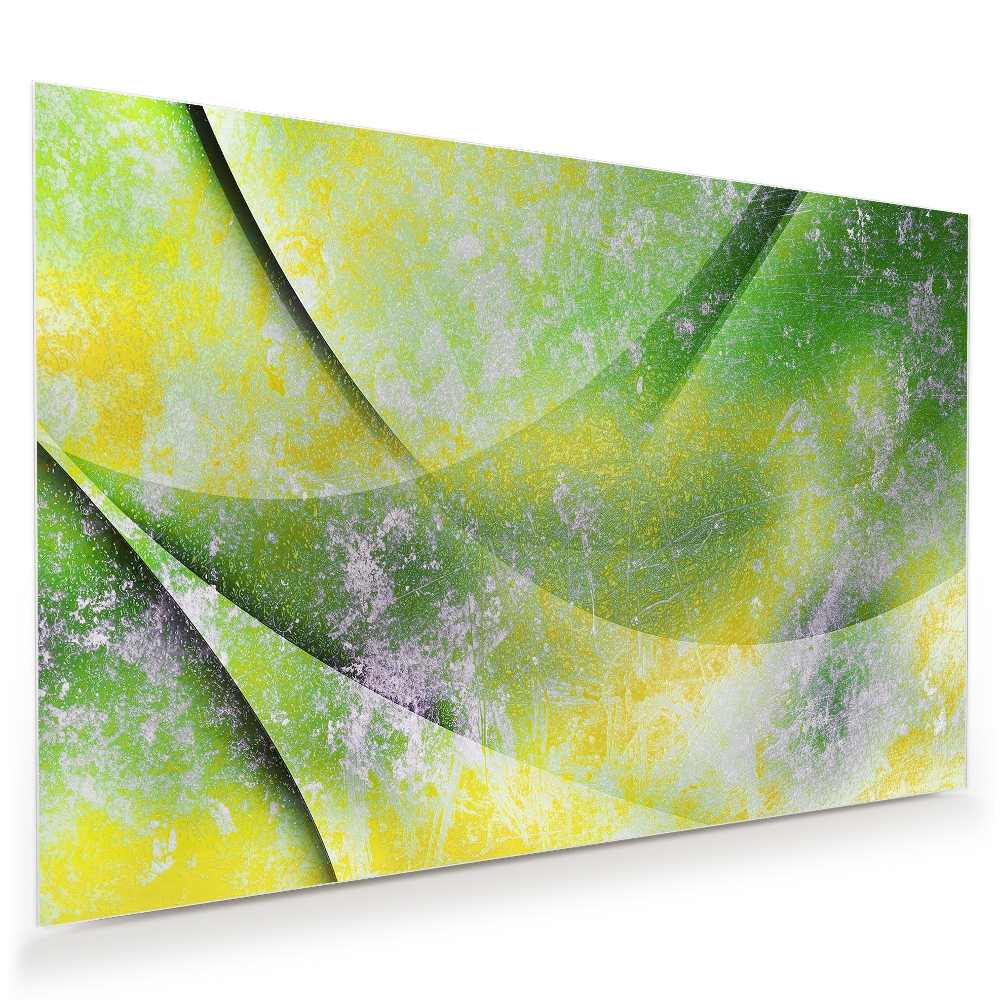 Primedeco Glasbild Wandbild Linien Farbig Mit Aufhängung Abstrakt