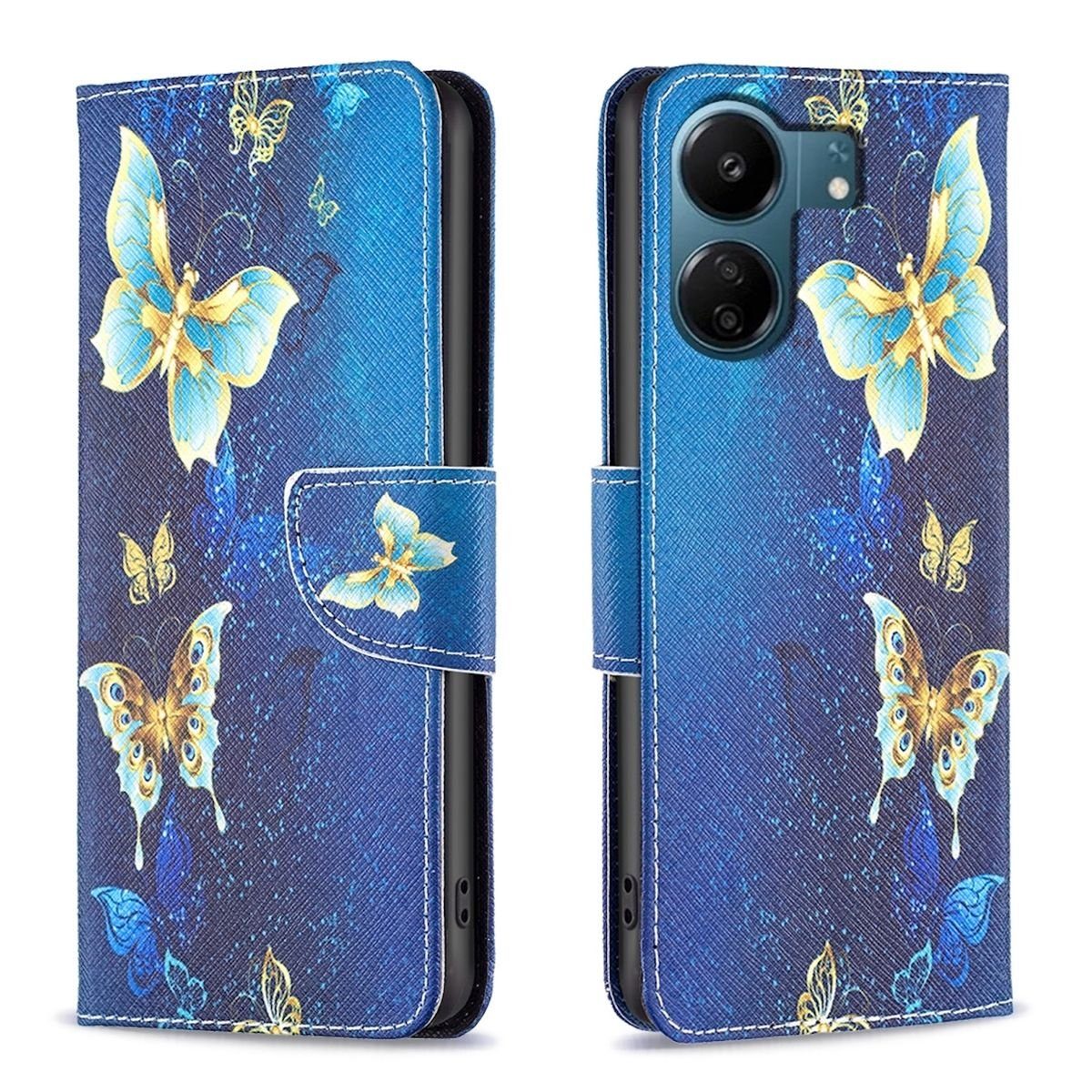 Wigento Handyhülle Für Xiaomi Redmi 13c Kunstleder Handy Tasche Hülle