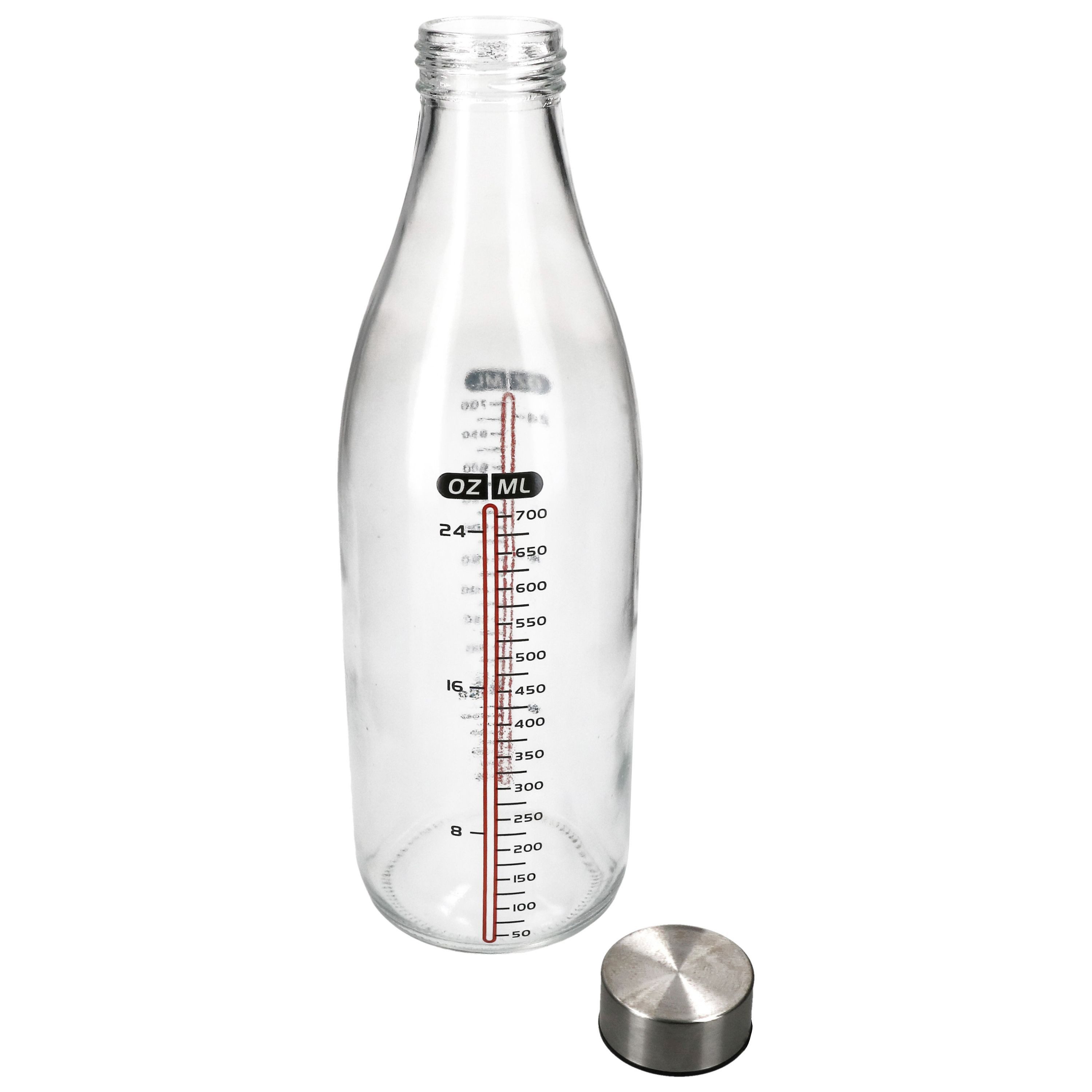 MamboCat Karaffe 2x Flasche Organic 700ml mit Deckel Messskala OZ ML ...