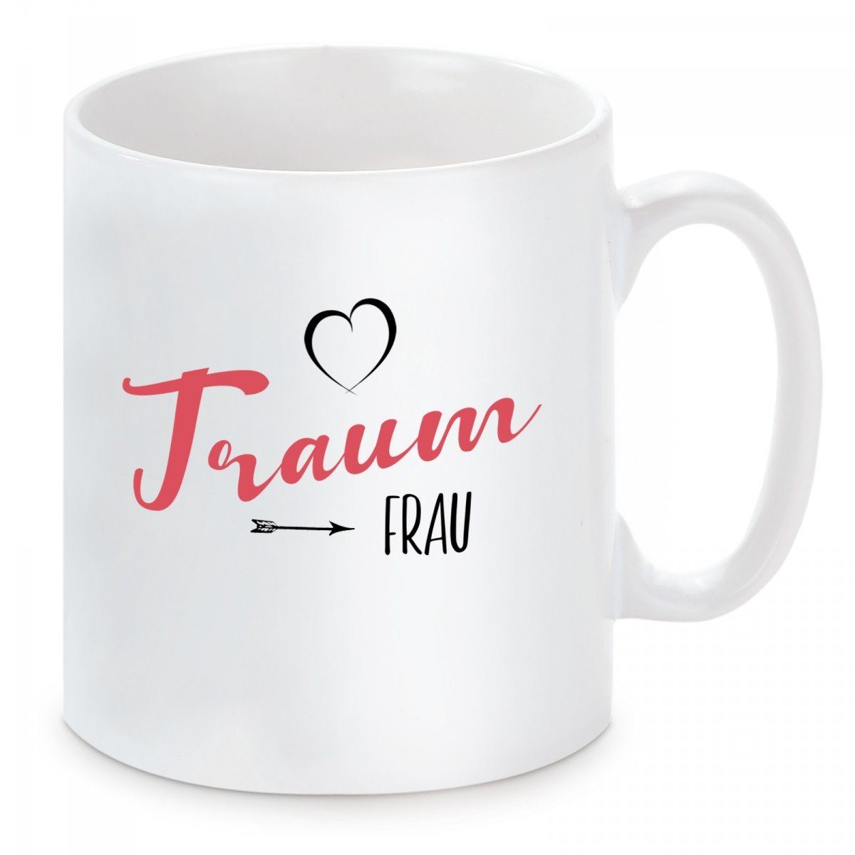 Herzbotschaft Tasse Kaffeebecher Mit Motiv Traumfrau Keramik