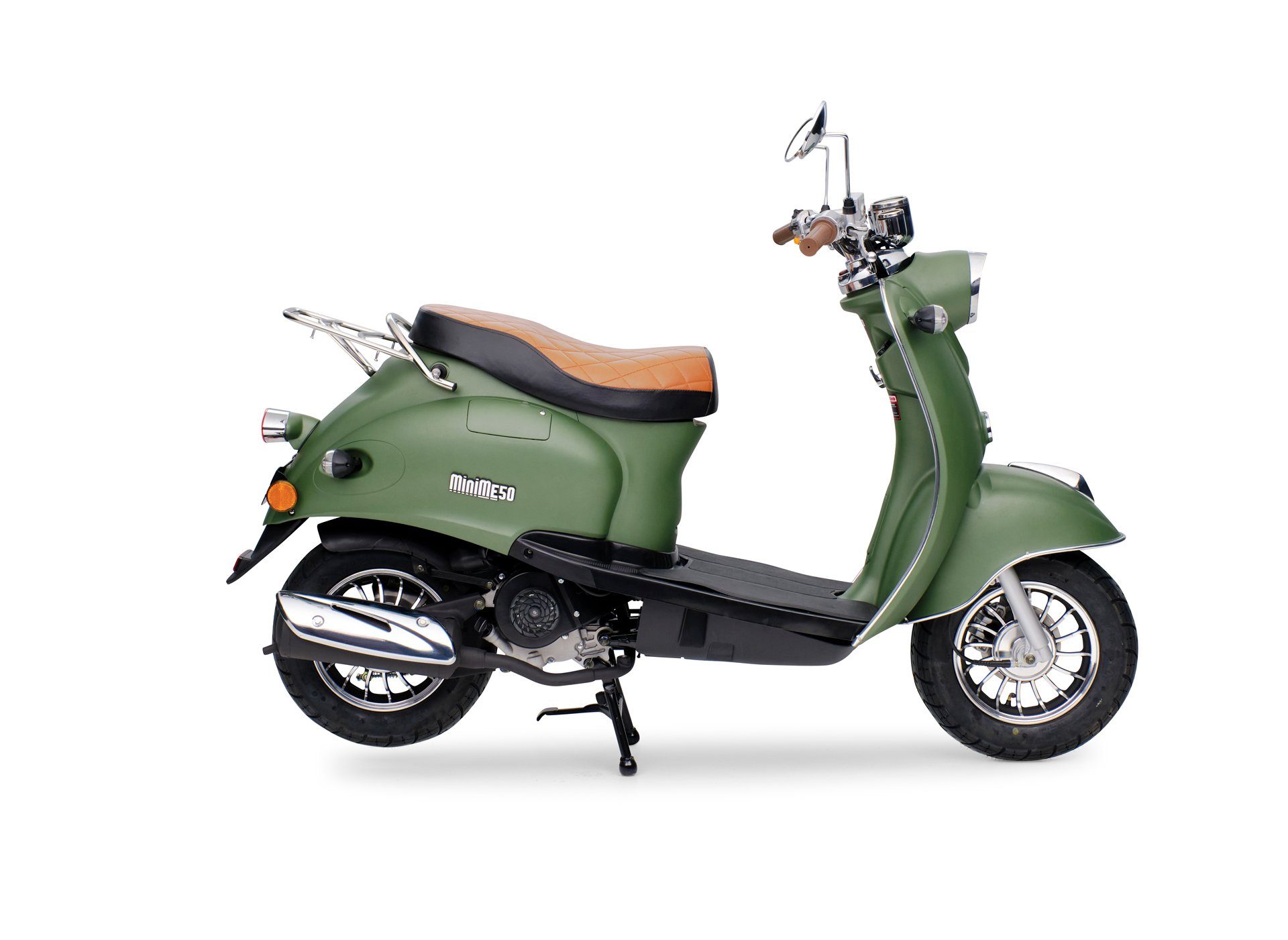 Burnout Motorroller Retroroller MiniMe Grün 50ccm Euro5 EFI Motorroller ...