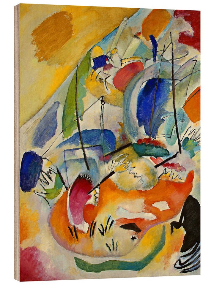 Posterlounge Holzbild Wassily Kandinsky Improvisation 31 Seeschlacht