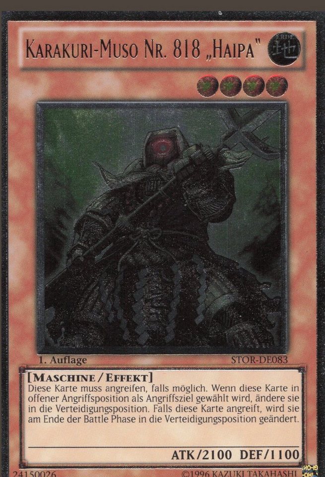 Recollectibles Sammelkarte Yugioh Karte Karakuri Muso Nr 818 „haipa