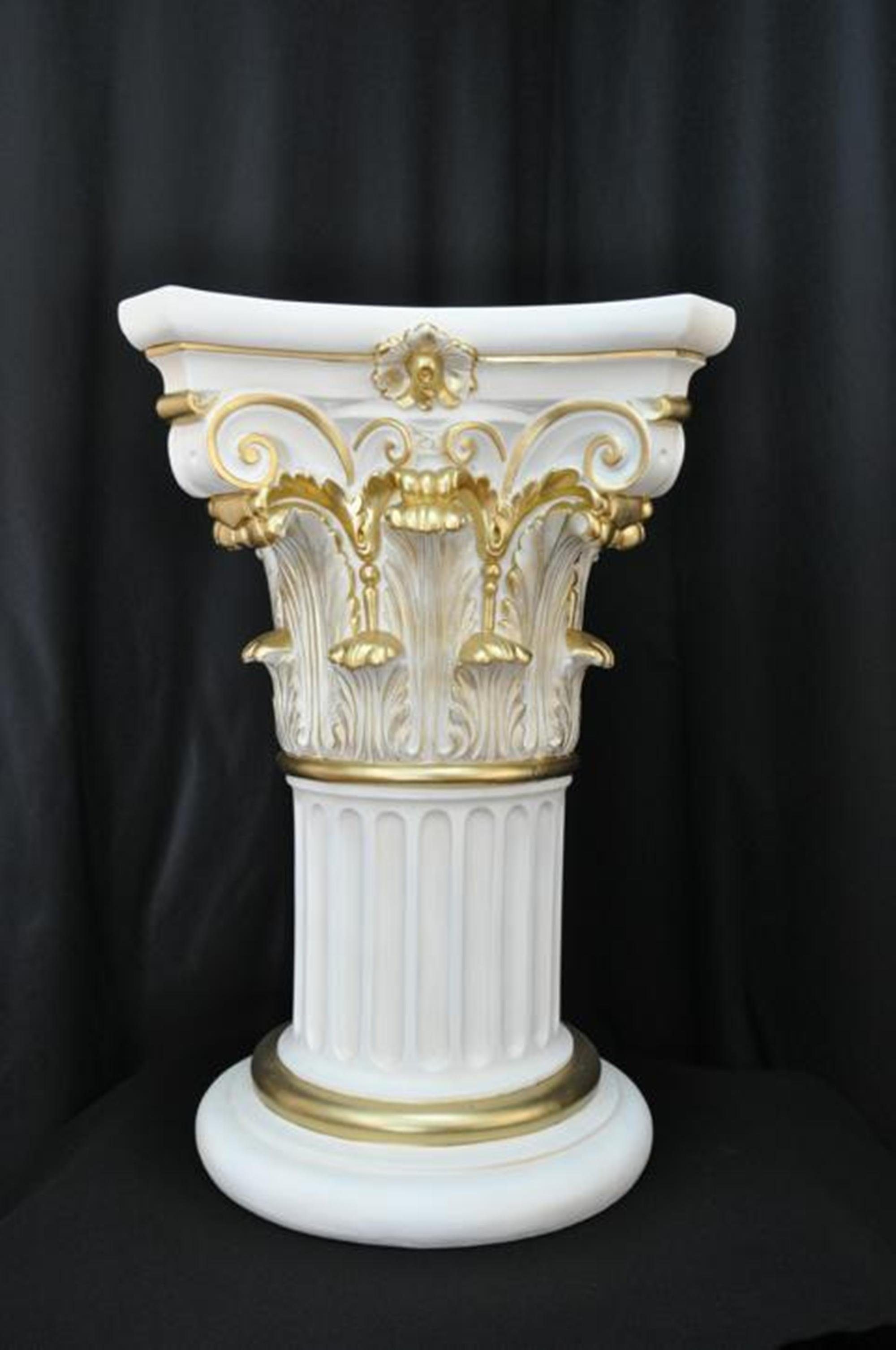 Jvmoebel Skulptur Medusa Säule Römische Säulen Marmor Skulptur Figur