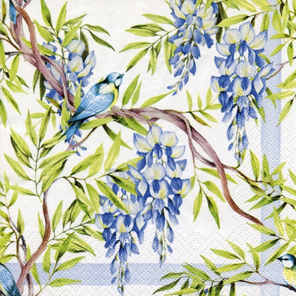 Ti Flair Papierserviette 20 Servietten Wisteria Blue 33x33cm 20 St
