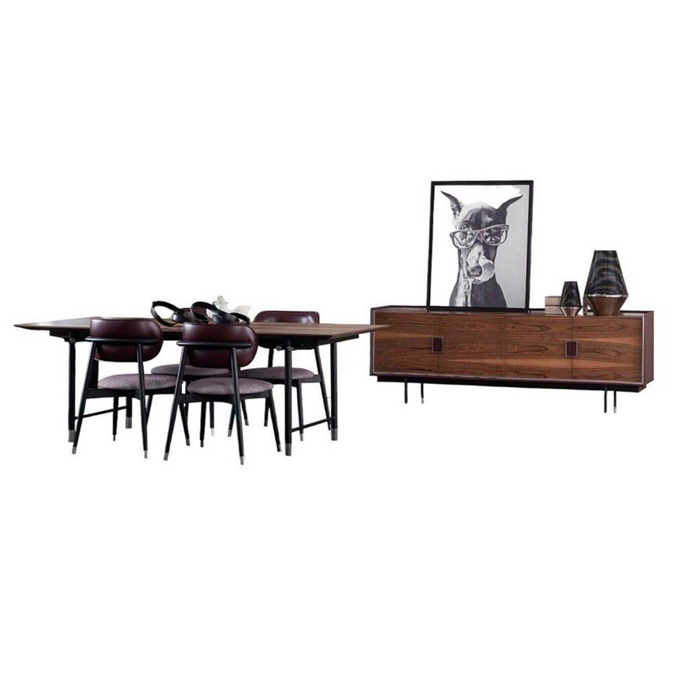 Xlmoebel Esszimmer Set Möbel Set Für Das Esszimmer In Braun 6 St