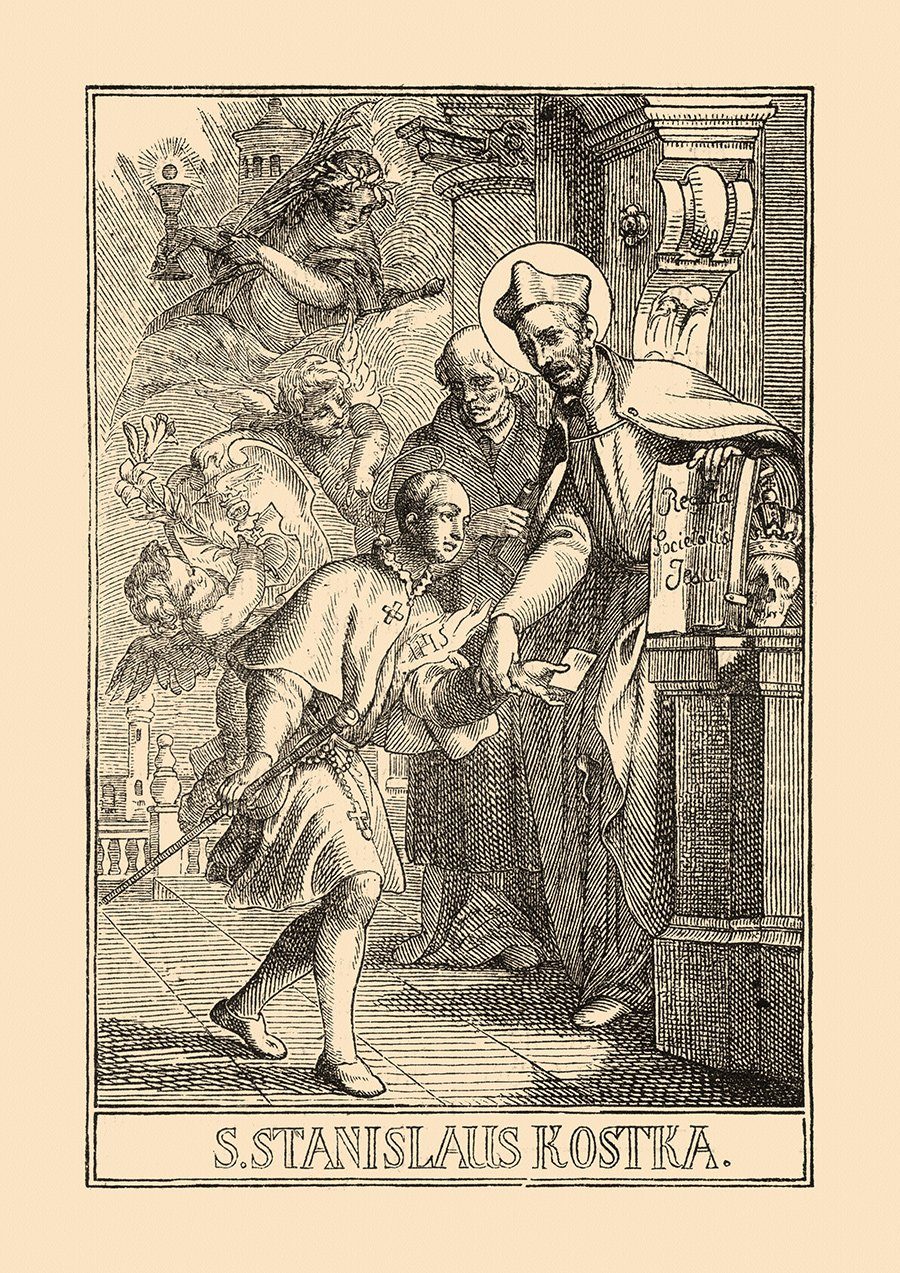 Kunstdruck Der heilige Stanislaus Kostka Stanislaw Holzstich Sankt A4 1082, (1 St)