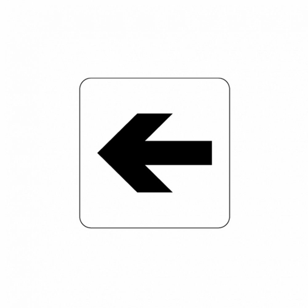 König Werbeanlagen Hinweisschild Schild Piktogramm Richtungspfeil, Kunststoff, 160x160 mm