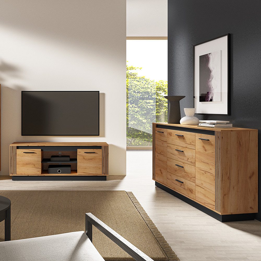 Lomadox Wohnzimmer Set Urbania 131 Mega Spar Set 2 St Kommode