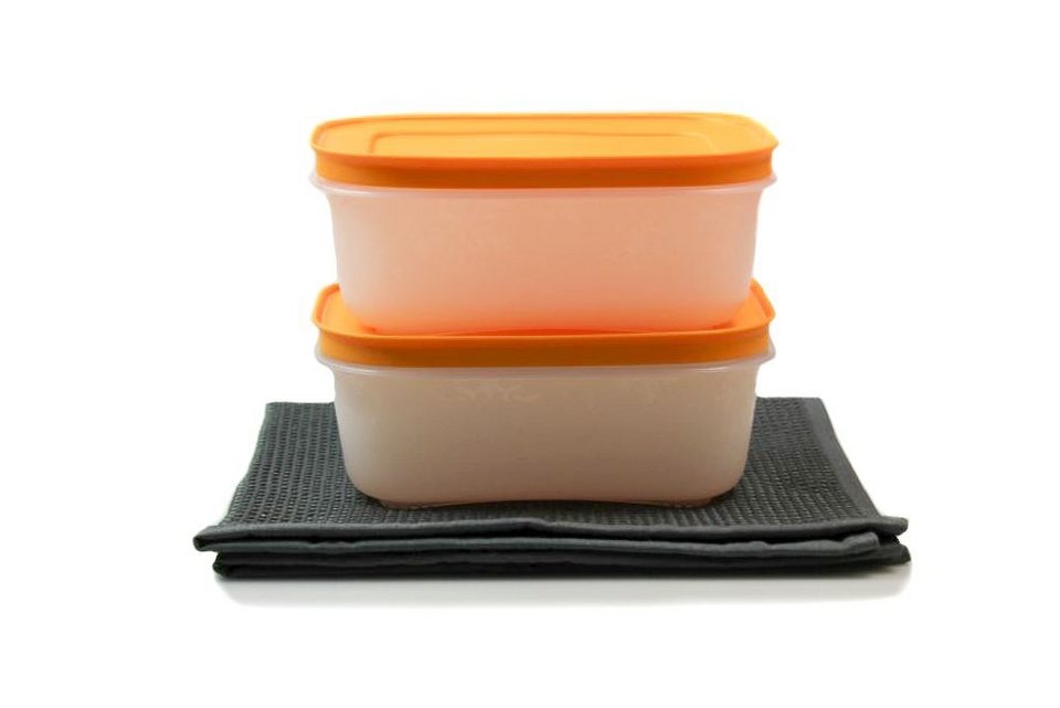 Tupperware Back Set Gefrier Behälter 450 Ml 2 Eiskristall Glastuch
