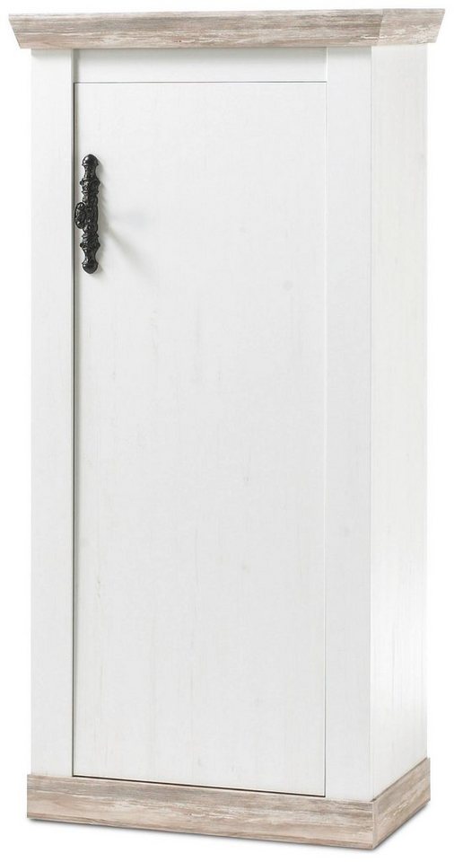 99rooms Highboard Samwell Pinie Weiß Pinie Kommode Standschrank