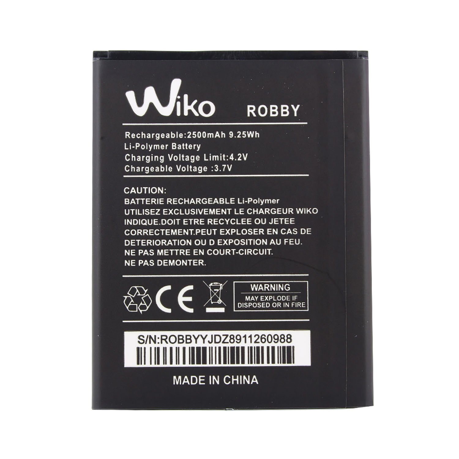 WIKO Original Akku für Wiko Robby Akkupacks Akku 2500 mAh