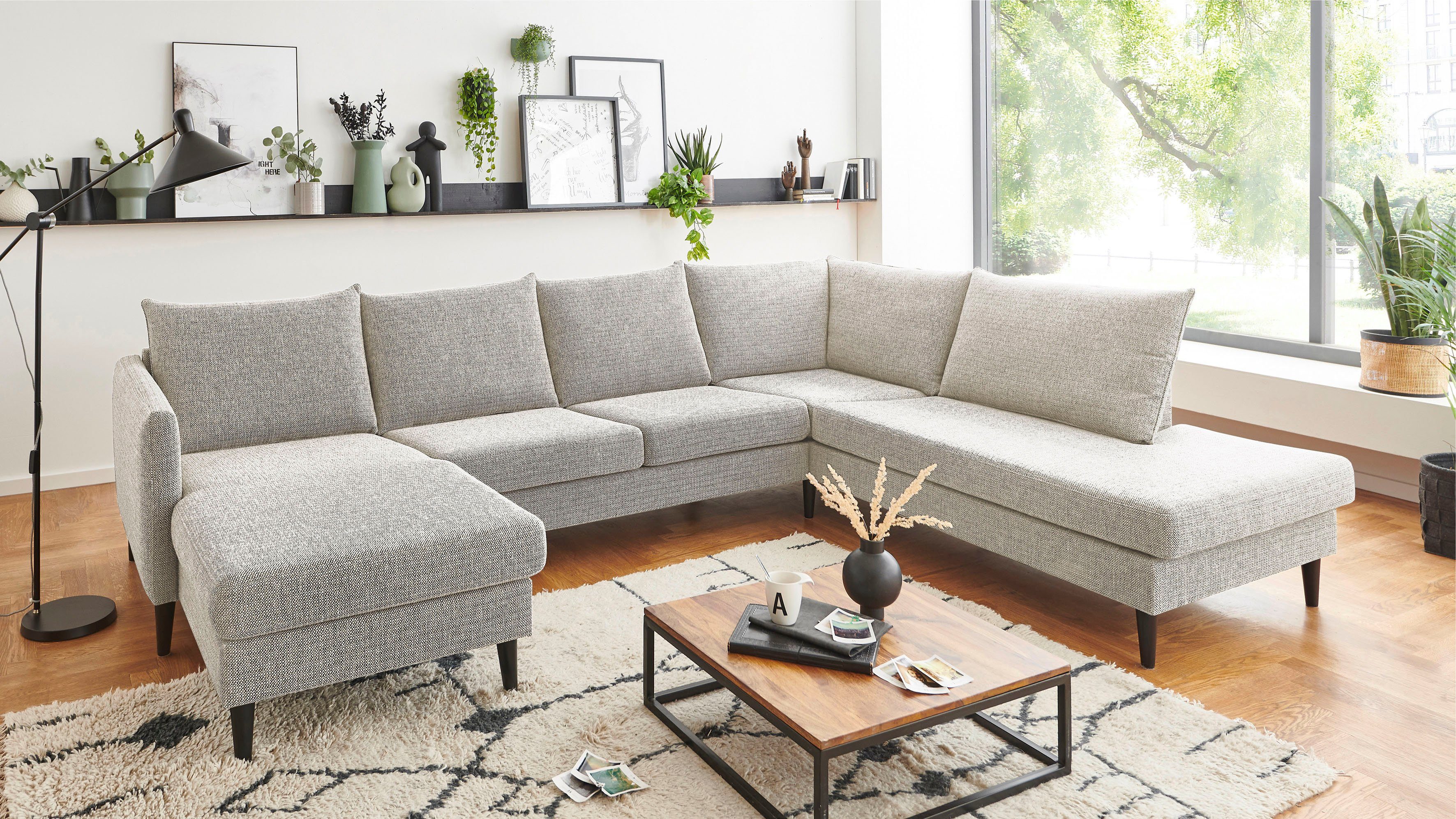 Atlantic Home Collection Wohnlandschaft Rekvik U Form Mit