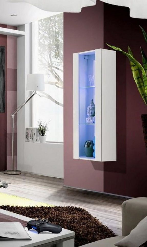 Jvmoebel Vitrine Wandschrank Wohnzimmer Hänge Vitrine Luxus Holz Möbel