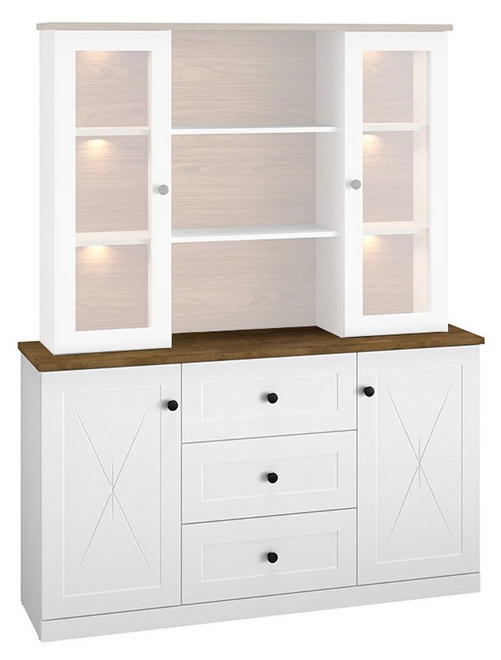 Feldmann Wohnen Sideboard Lille 1 St 1 Teilig 150cm Weiß Matt