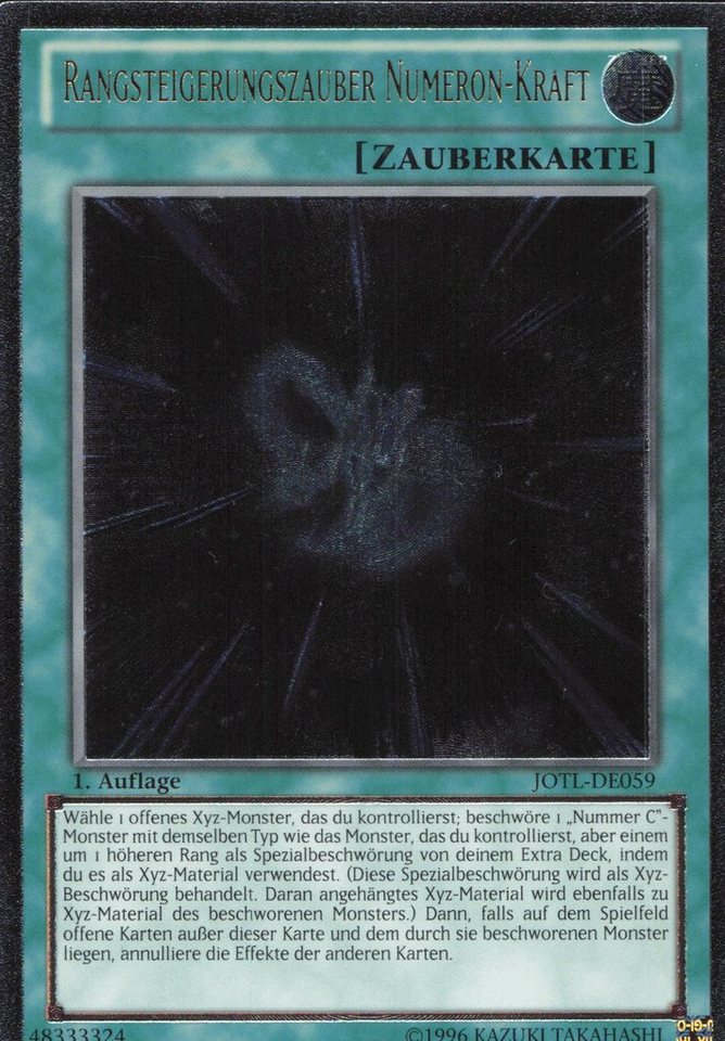 Recollectibles Sammelkarte Yugioh Karte Rangsteigerungszauber Numeron